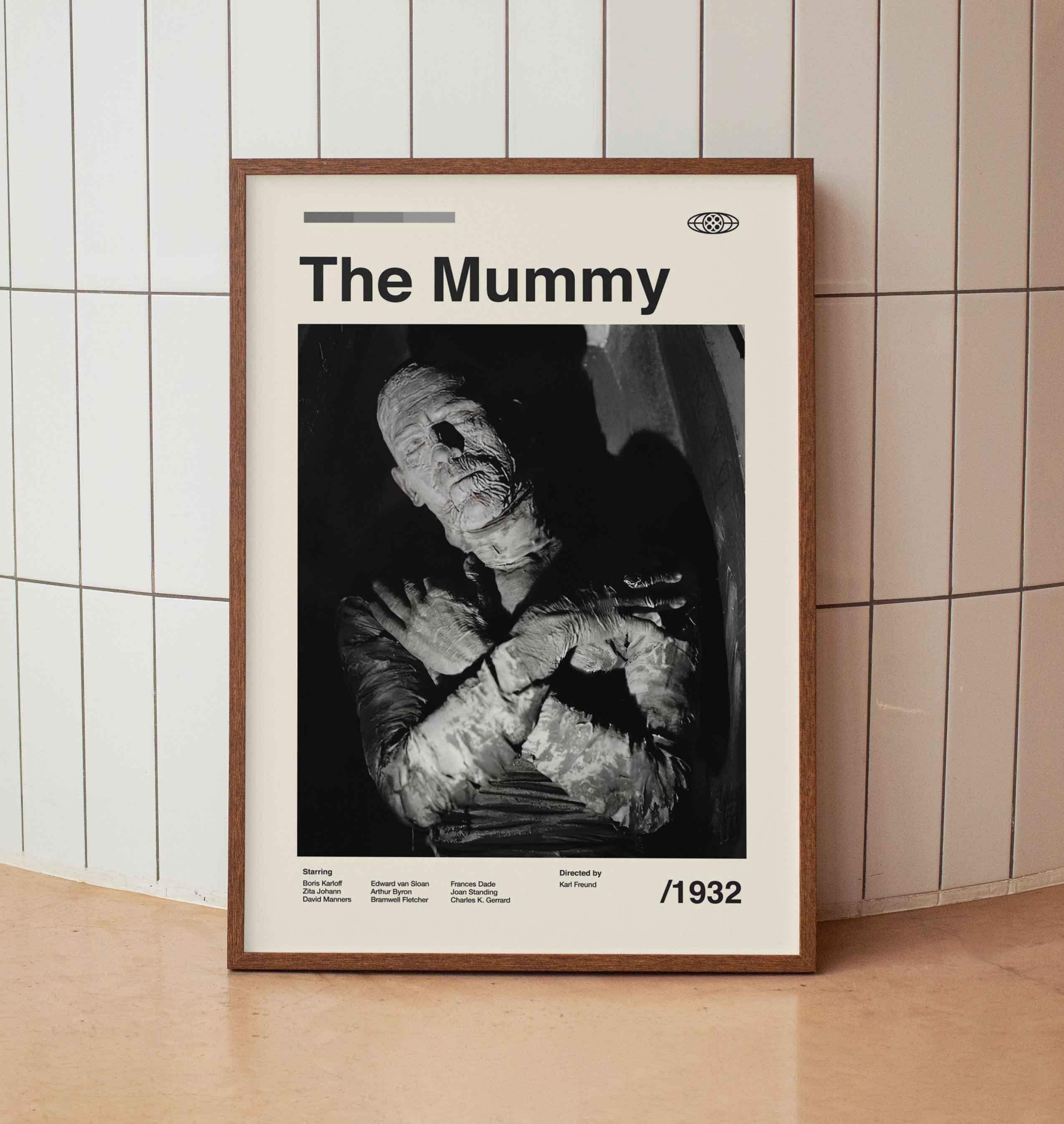 GATEGOO Poster The Mummy Wall Art Print - Boris Karloff Vintage ...