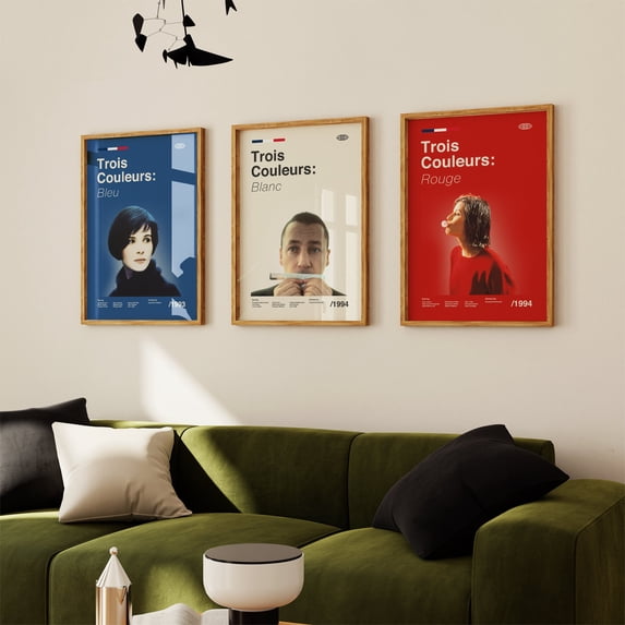 GATEGOO Poster Three Colours Trilogy Collection Wall Art Print - French ...