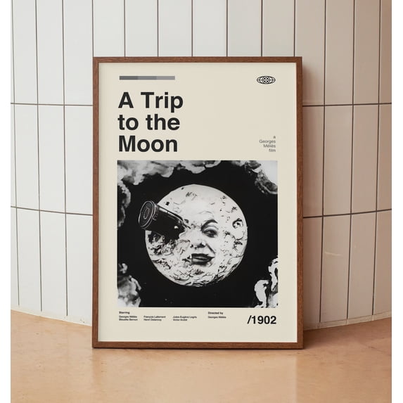 GATEGOO Poster A Trip To The Moon 1902 Vintage Movie Poster - Georges ...