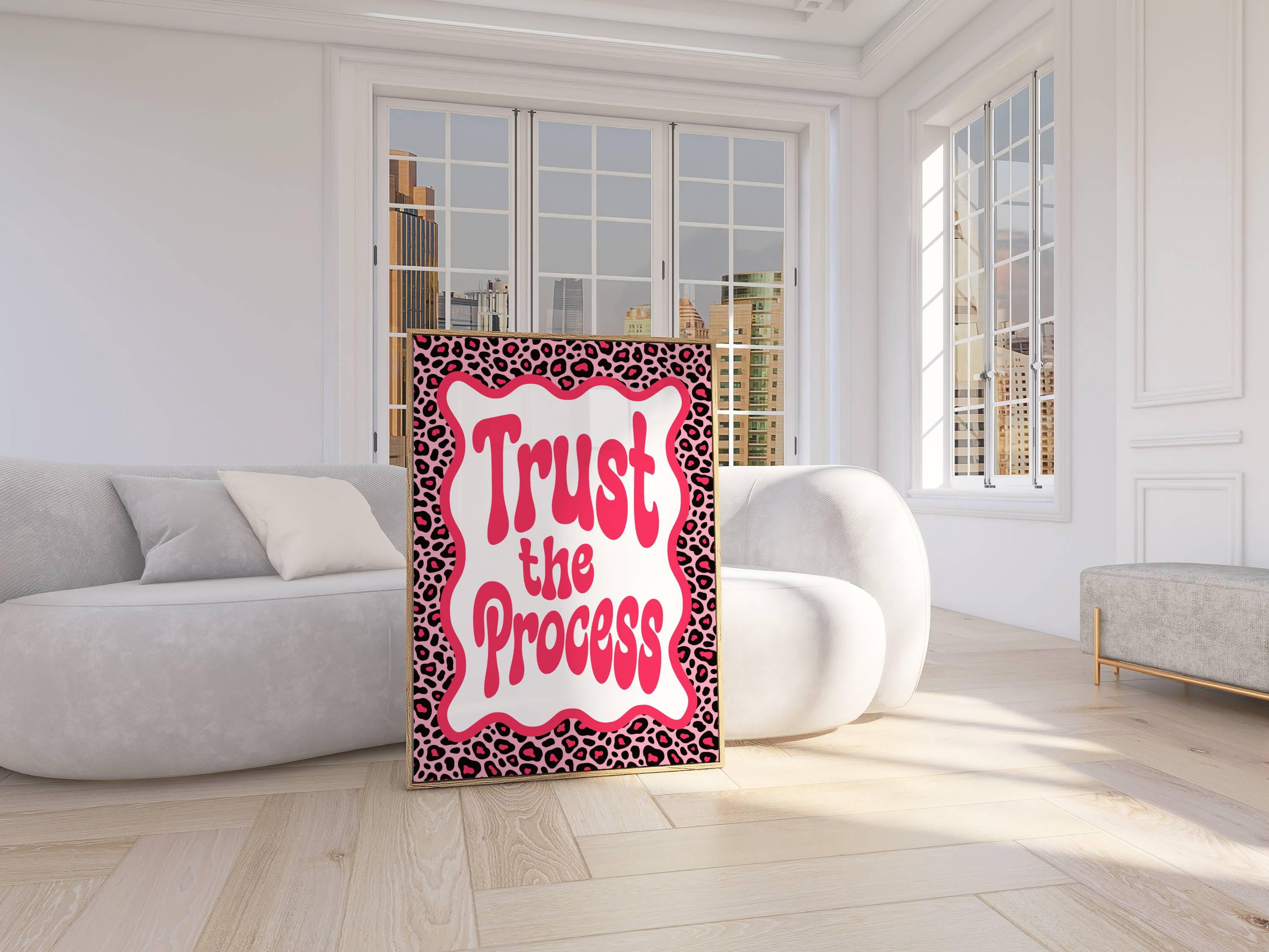 GATEGOO Poster Trust The Process Motivational Quote Poster ...