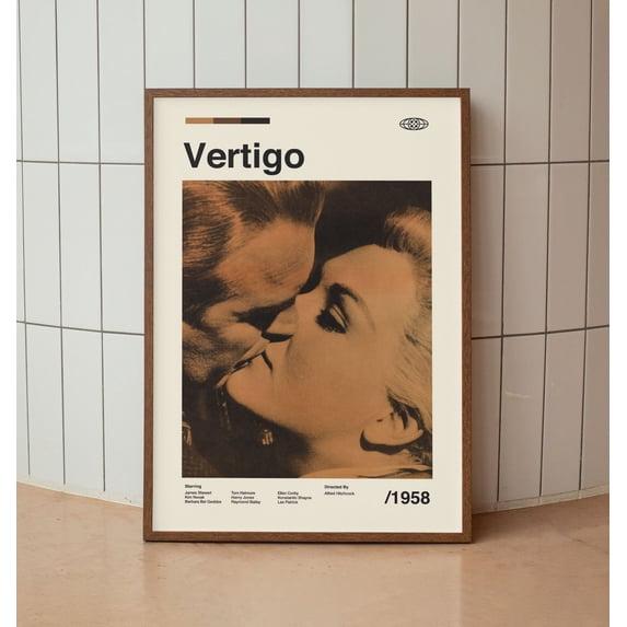 GATEGOO Poster Vertigo Wall Art Print - Alfred Hitchcock Film Poster ...