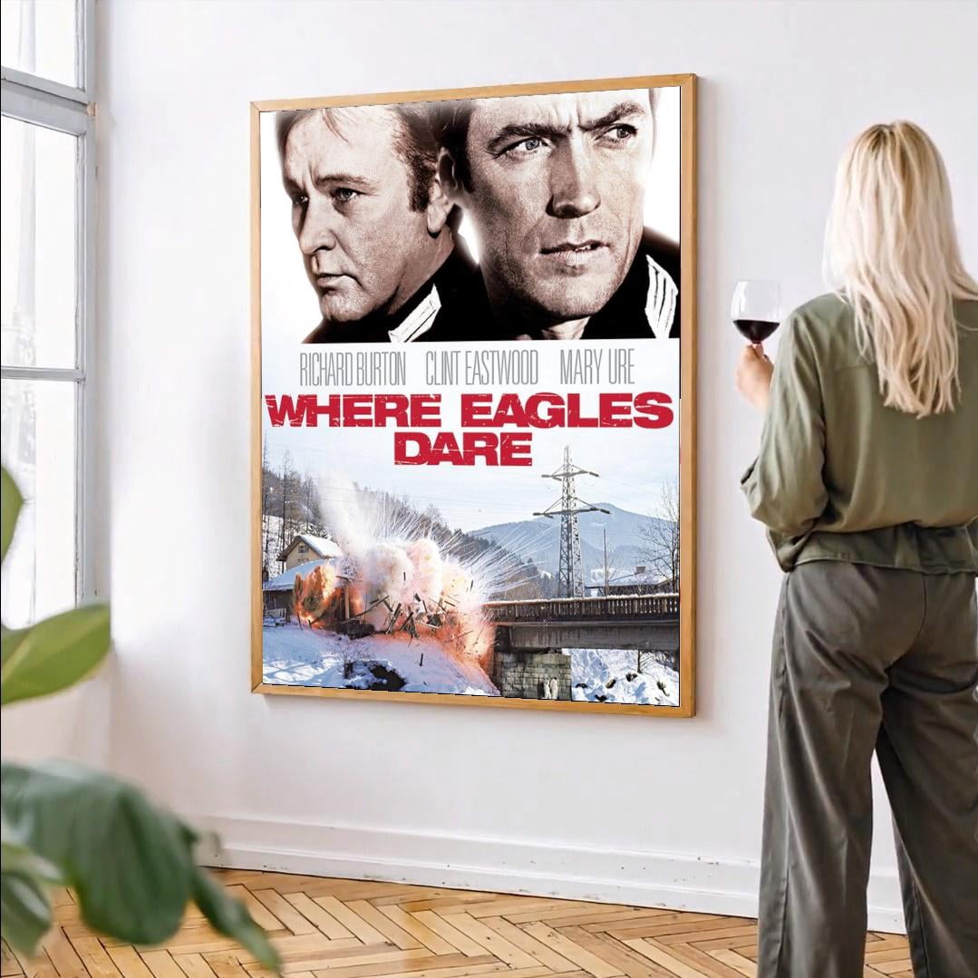 GATEGOO Poster Where Eagles Dare 1968 Movie Poster Classic Wall Art ...