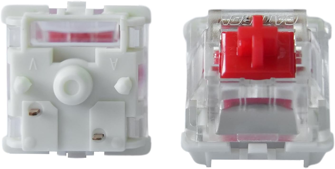 GATERON Jupiter Red Keyboard Switches, Linear 45gf RGB LED 5 Pin ...