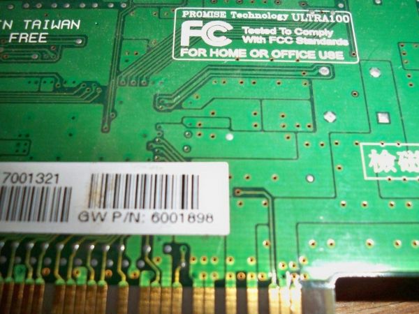 Gateway 6001581 - promise ultra100 pci ide controller card, 9952-10 rev ...