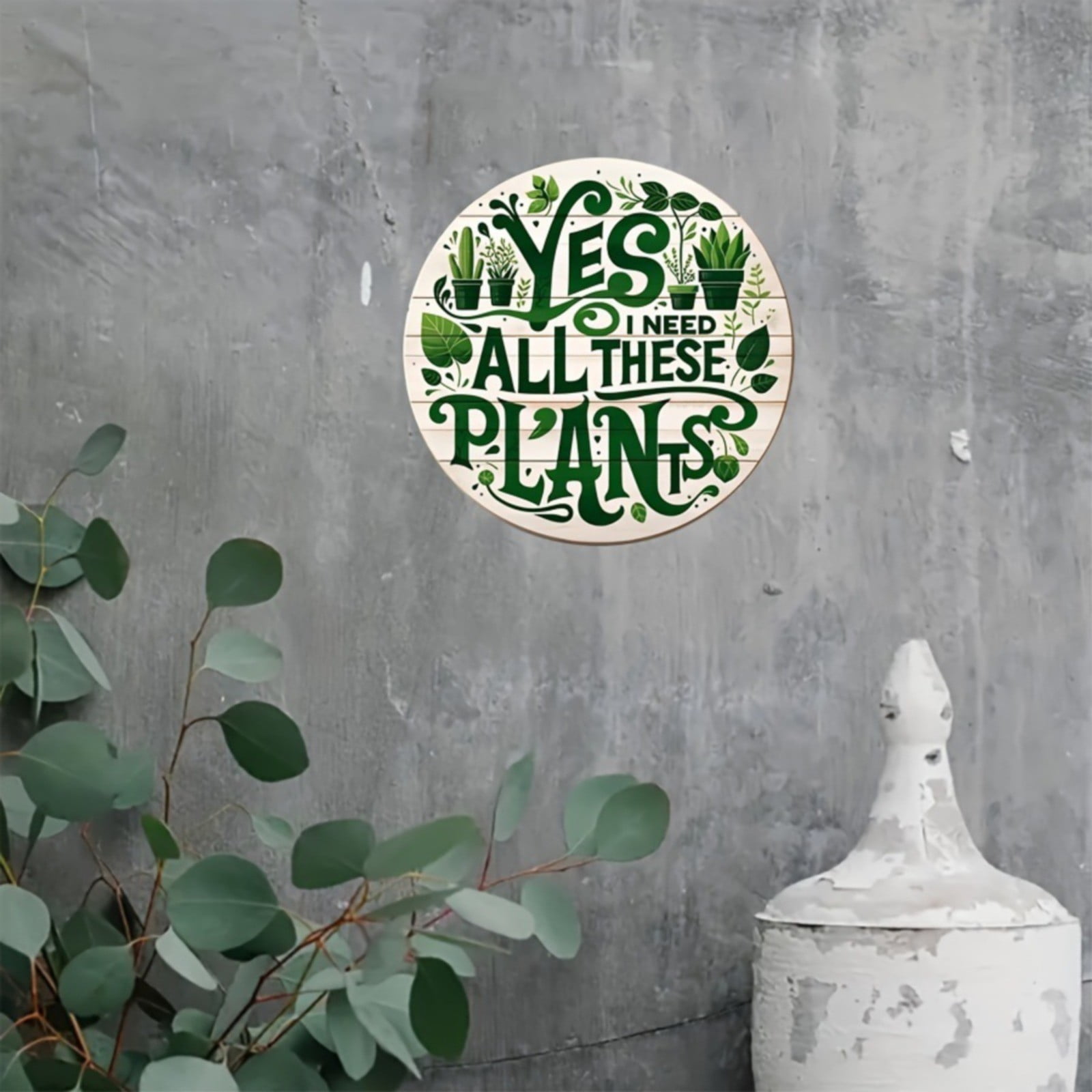 GATIK Hangs Verdant Welcome Plaque Leaf Entrance Marker Greens Door ...