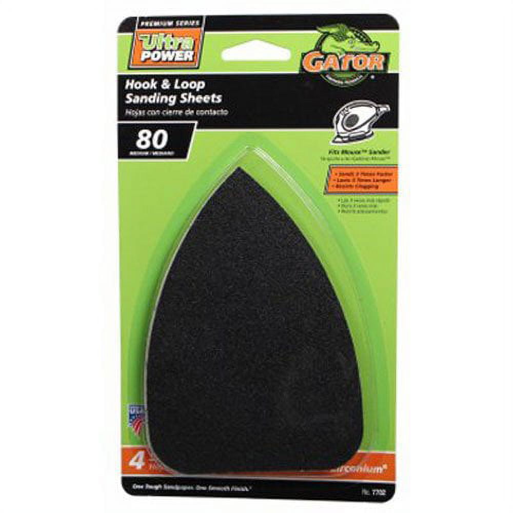 GATOR 7702 Mouse Sandpaper Mouse 5" L X 3-1/2" W 80 Grit Zirconium ...