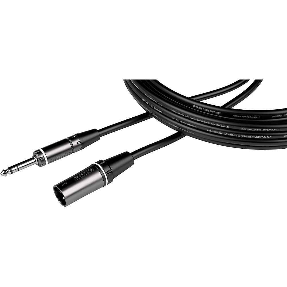 GATOR CABLEWORKS Composer Series XLR M to TRS Cable 2.5 ft. Black ...