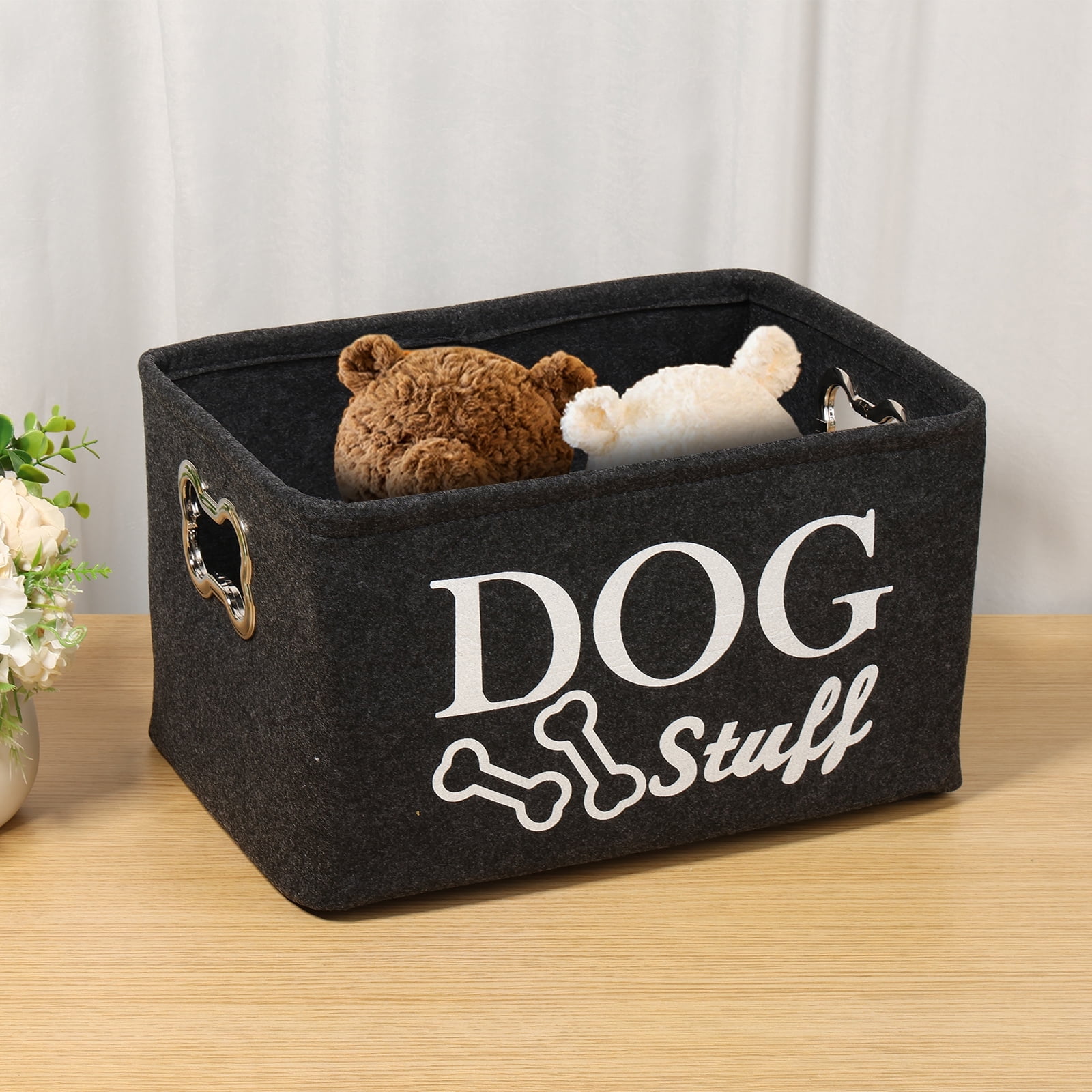 GATROPOD 3pcs Felt Dog Toy torage Box Large Capacity Pet Toy Organizer ...