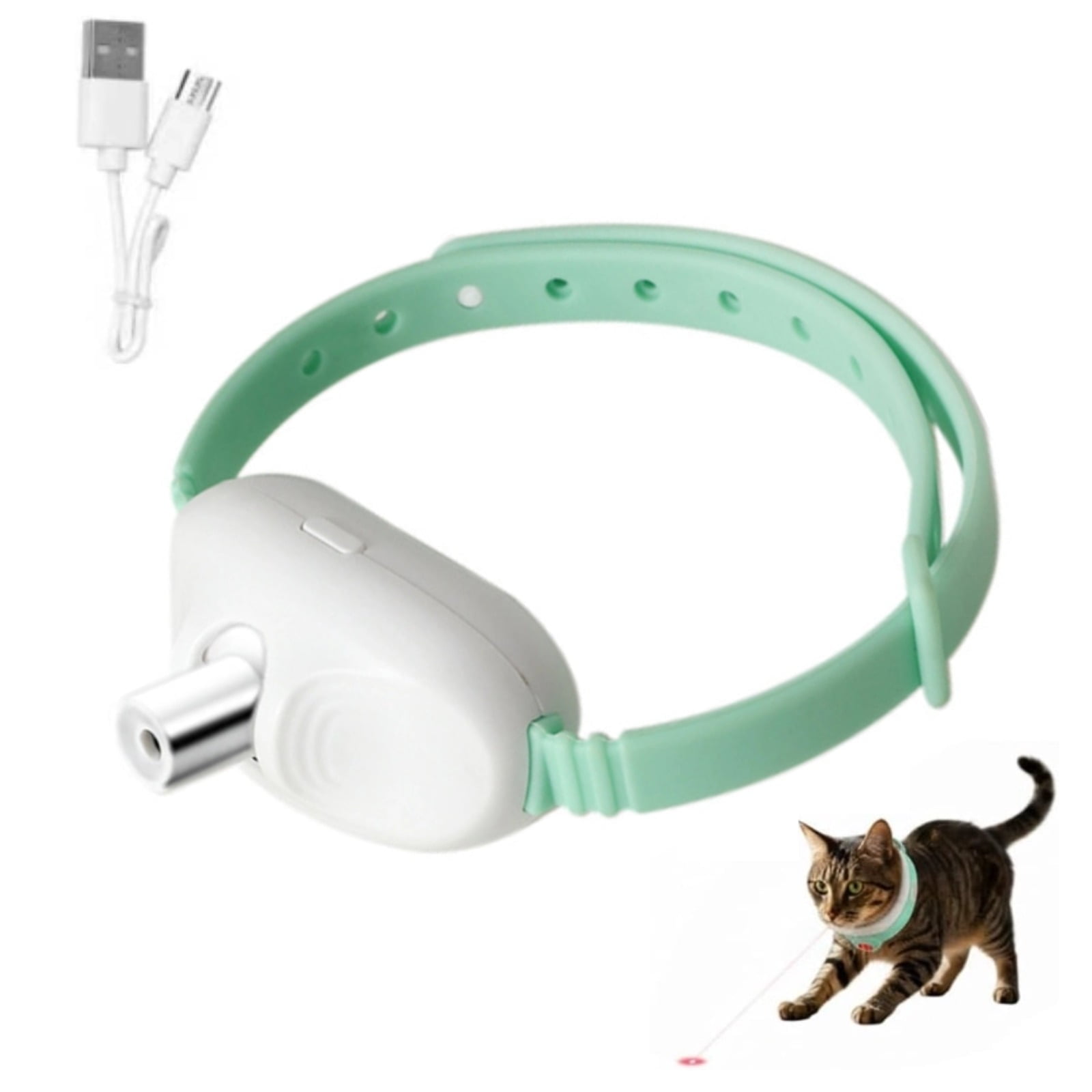 GATROPOD Amusing Rechargeable Cat Toy - Wearable LED Collar,Automatic ...