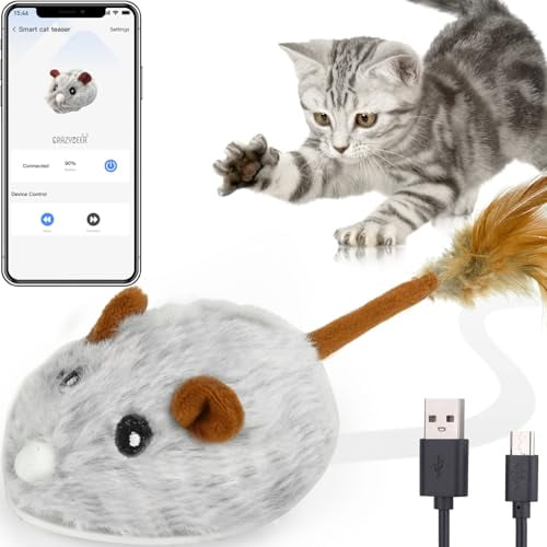 GATROPOD App & Bluetooth Remote Control Cat Toy - Auto Moving,Usb ...