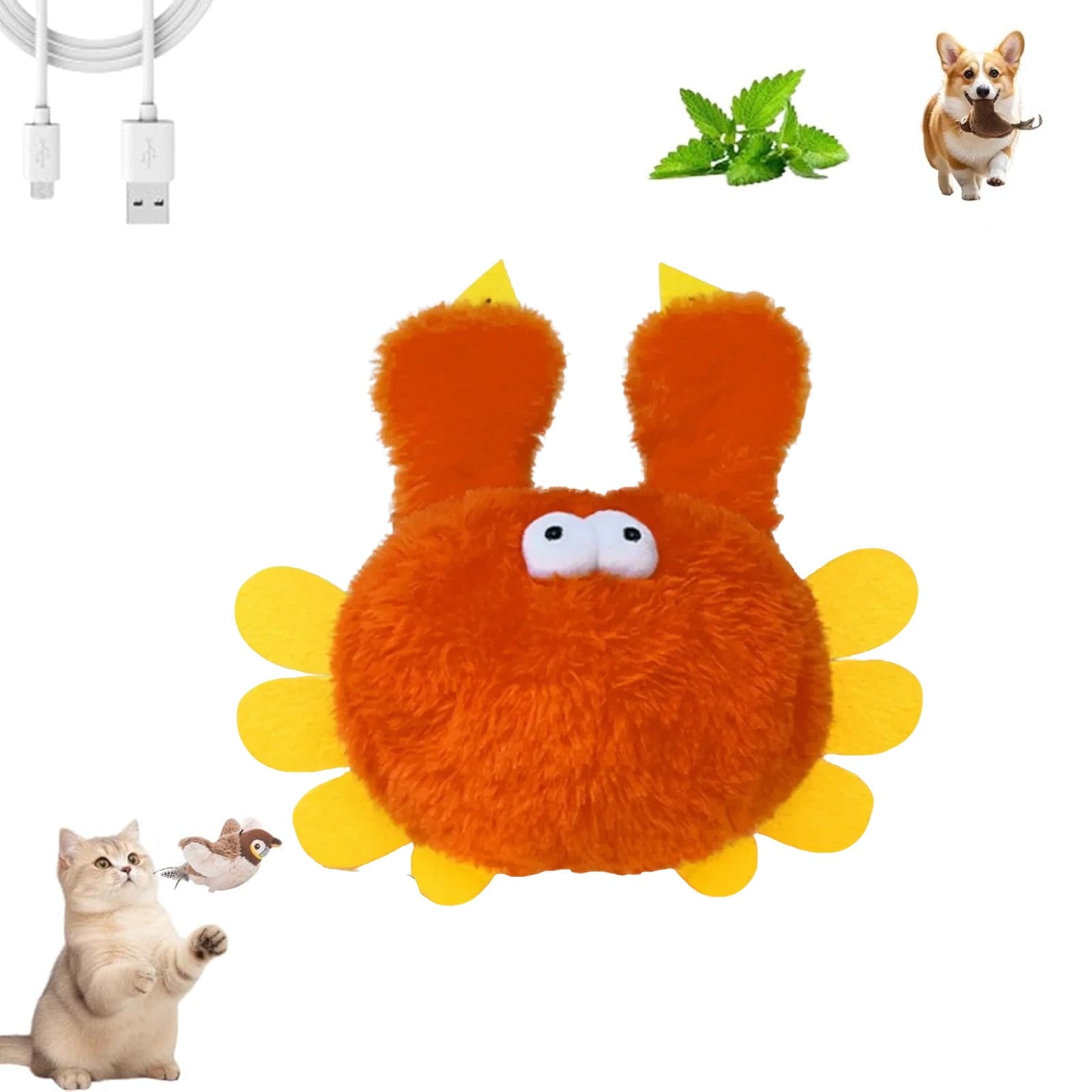 GATROPOD Flappy Bird Cat Toy,226 Upgrade Interactive Chirping Flying ...