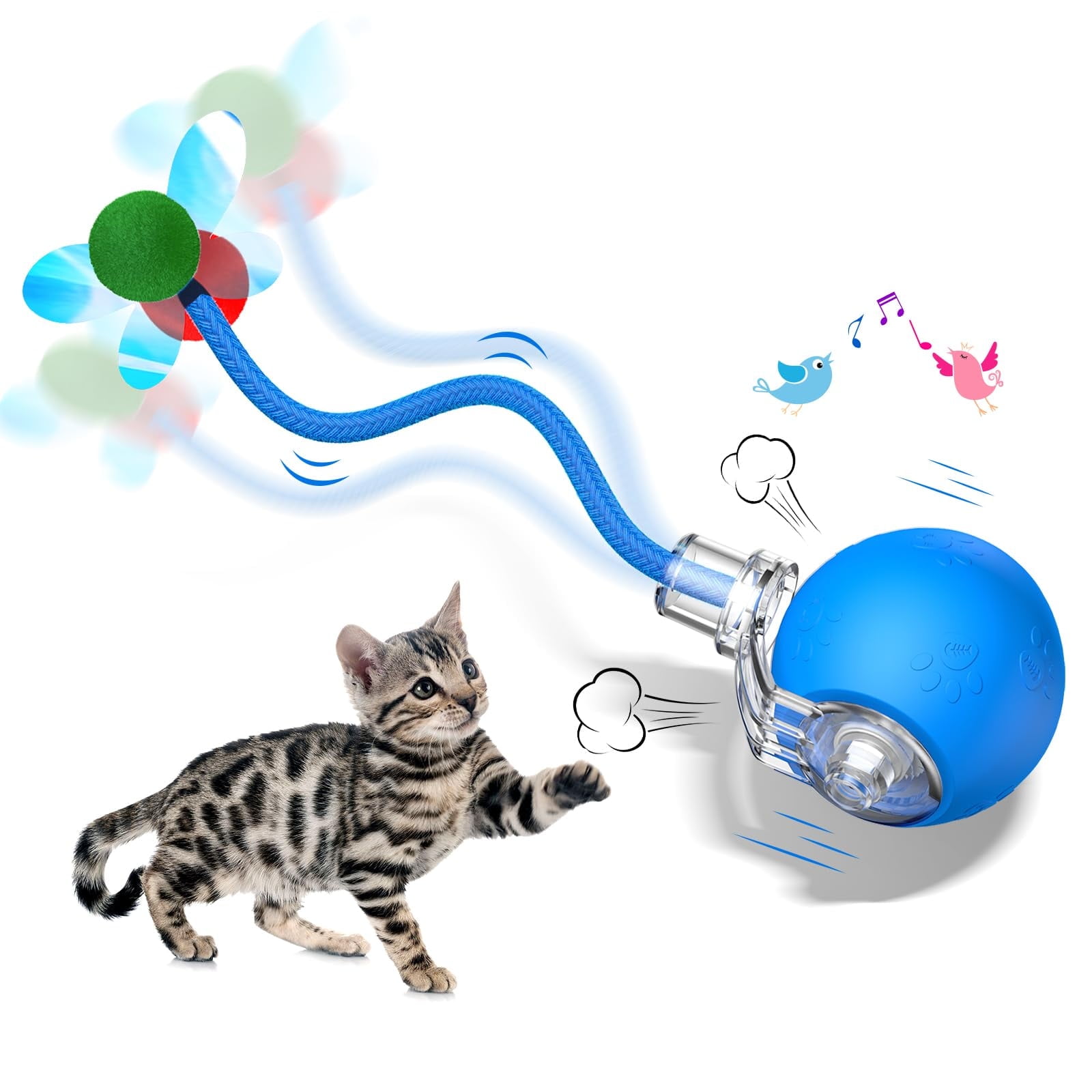 GATROPOD Interactive Cat Toys For Indoor Cats - 225 New Upgraded Kitten ...