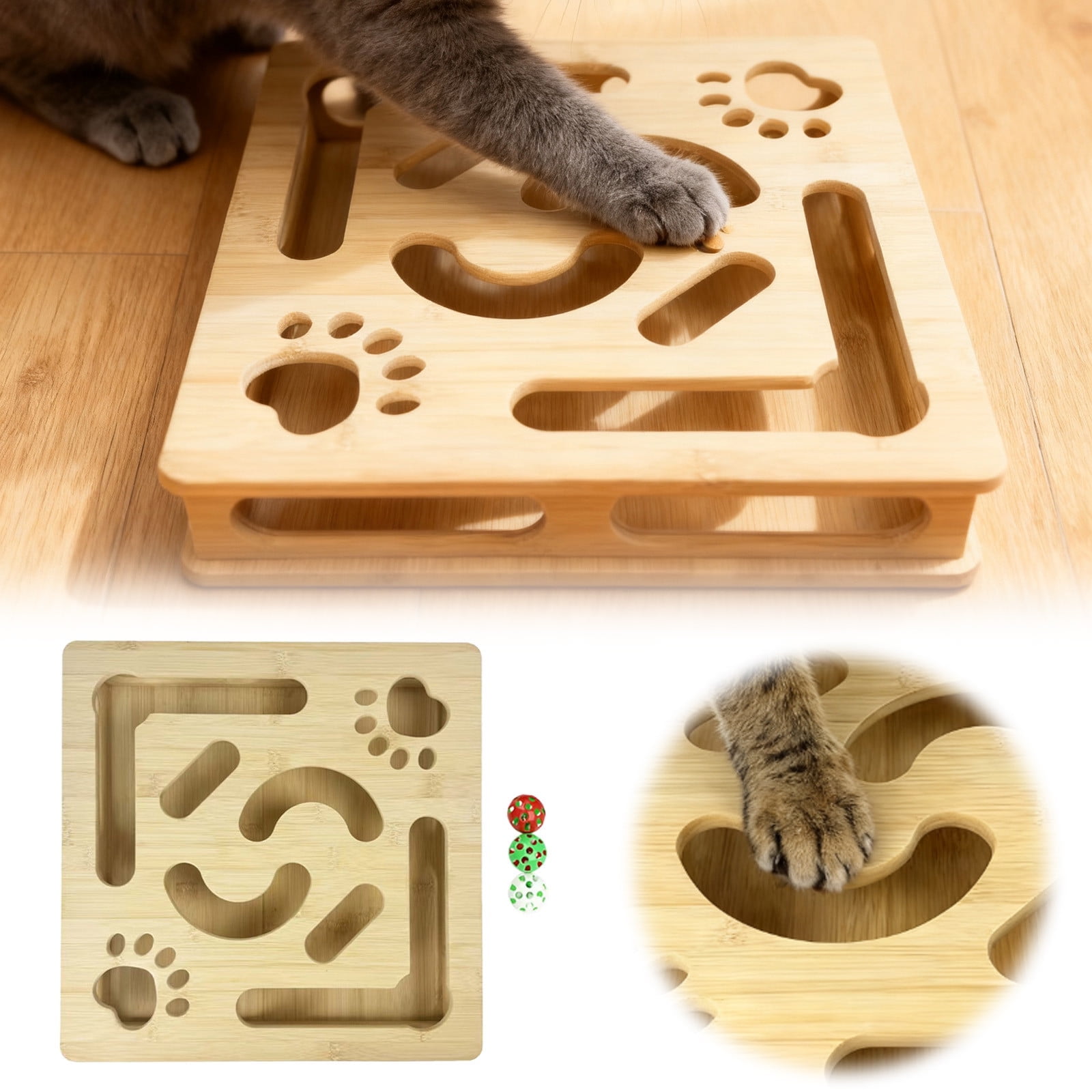 GATROPOD Interactive Cat cratch Puzzle Enrichment Board with Maze ...