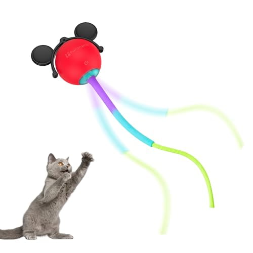 GATROPOD Interactive Moving Ball Cat Toys With Fluffy Tail,Chargeable ...
