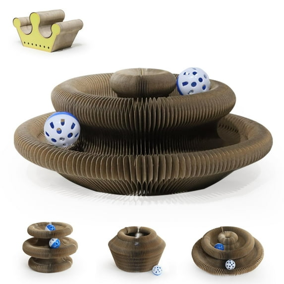 GATROPOD Kitty Kurlz Magic Organ Cat cratching Board With Two Bell Ball ...