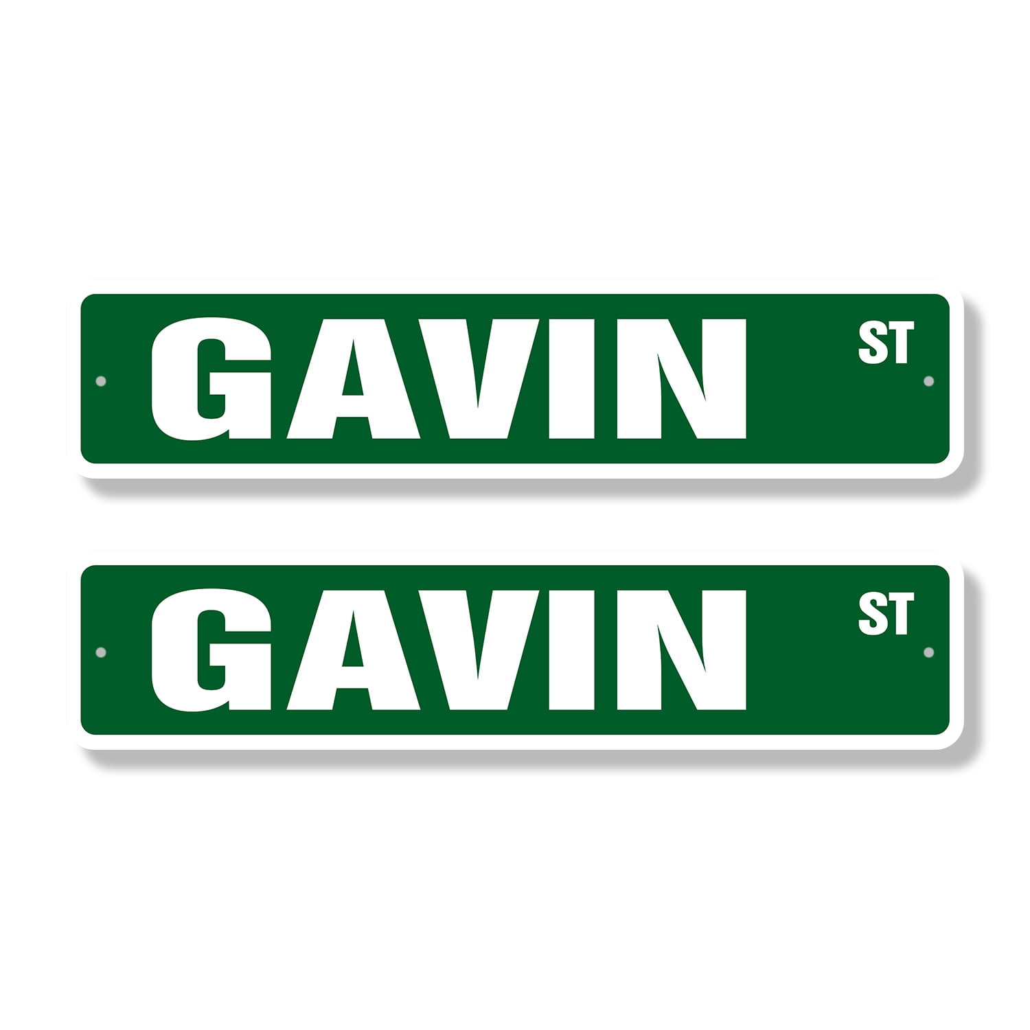 GAVIN Classic Street Sign (2 Pack) Childrens Name Room Sign Road Sign ...