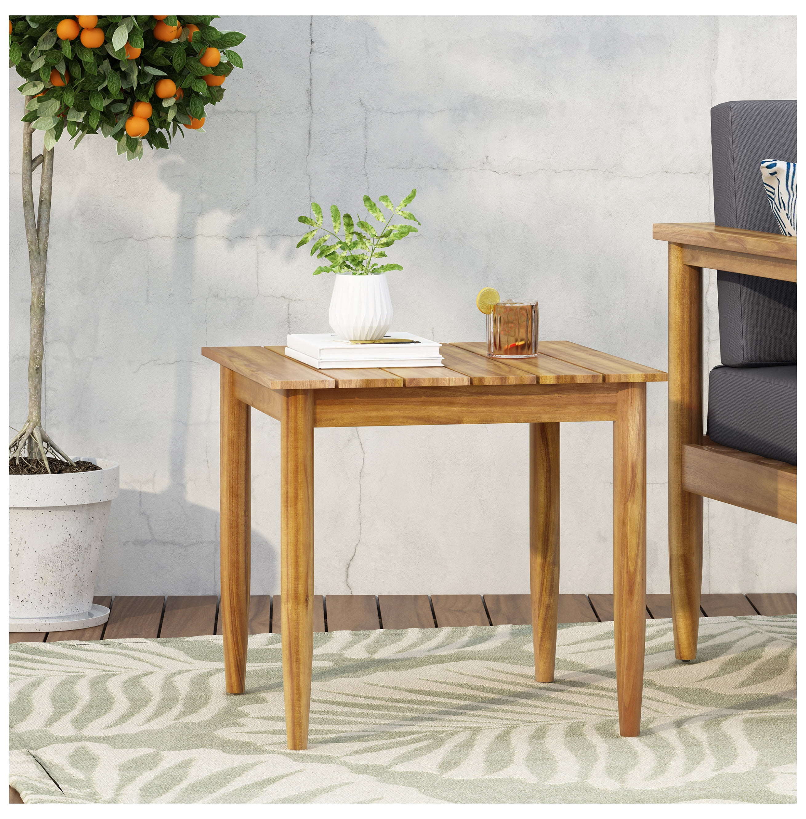 GAVIN SIDE TABLE Teak - Walmart.com