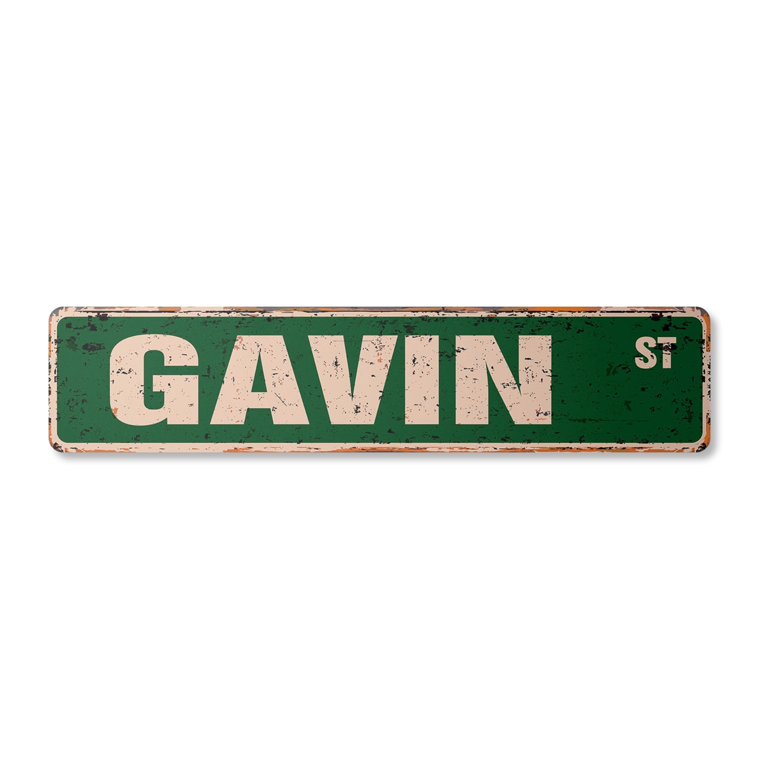 GAVIN Vintage Plastic Street Sign Childrens Name Room Sign | Indoor ...