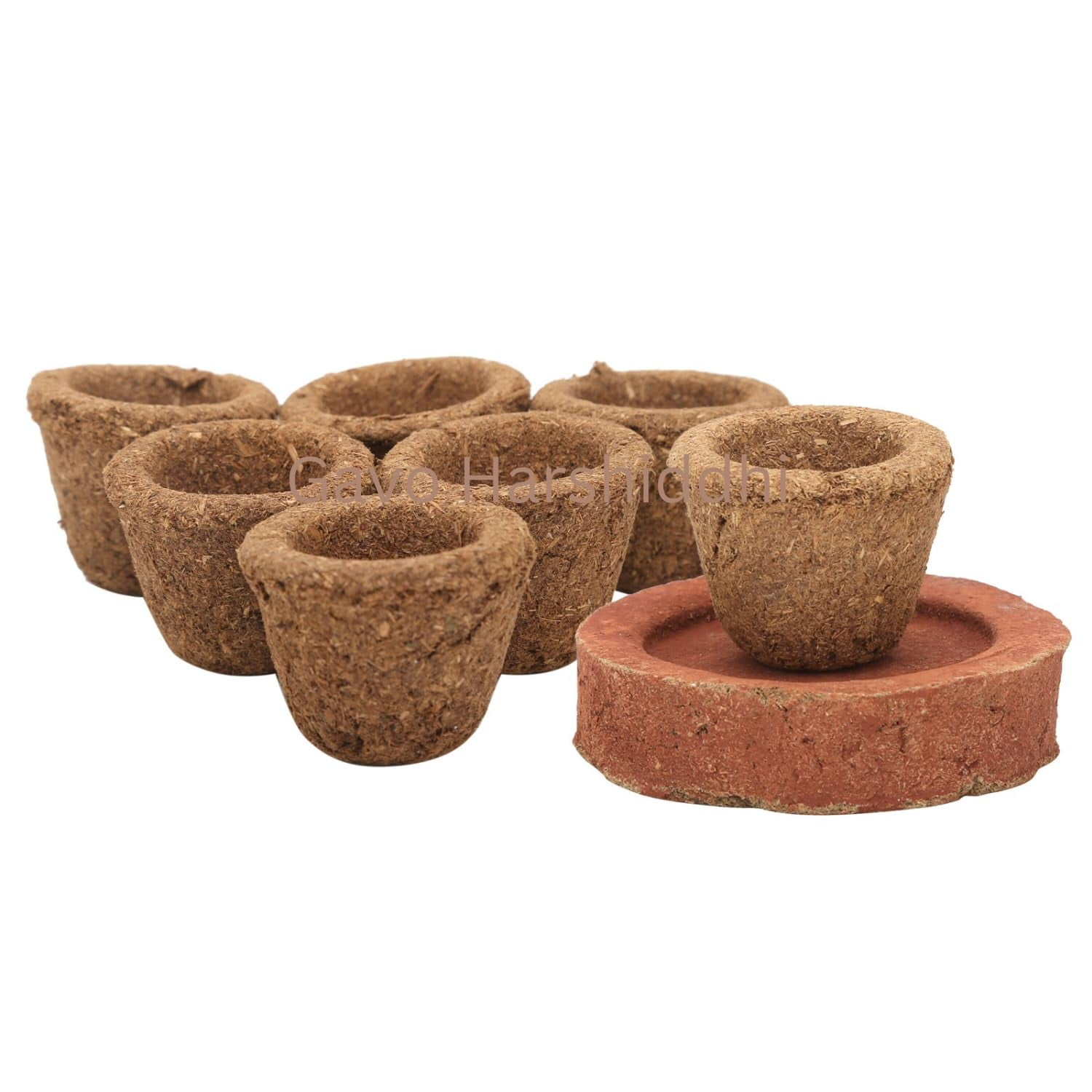 GAVO HARSHIDDHI Cow Dung Empty Sambrani Havan Cups 60 Piece Desi Cow ...