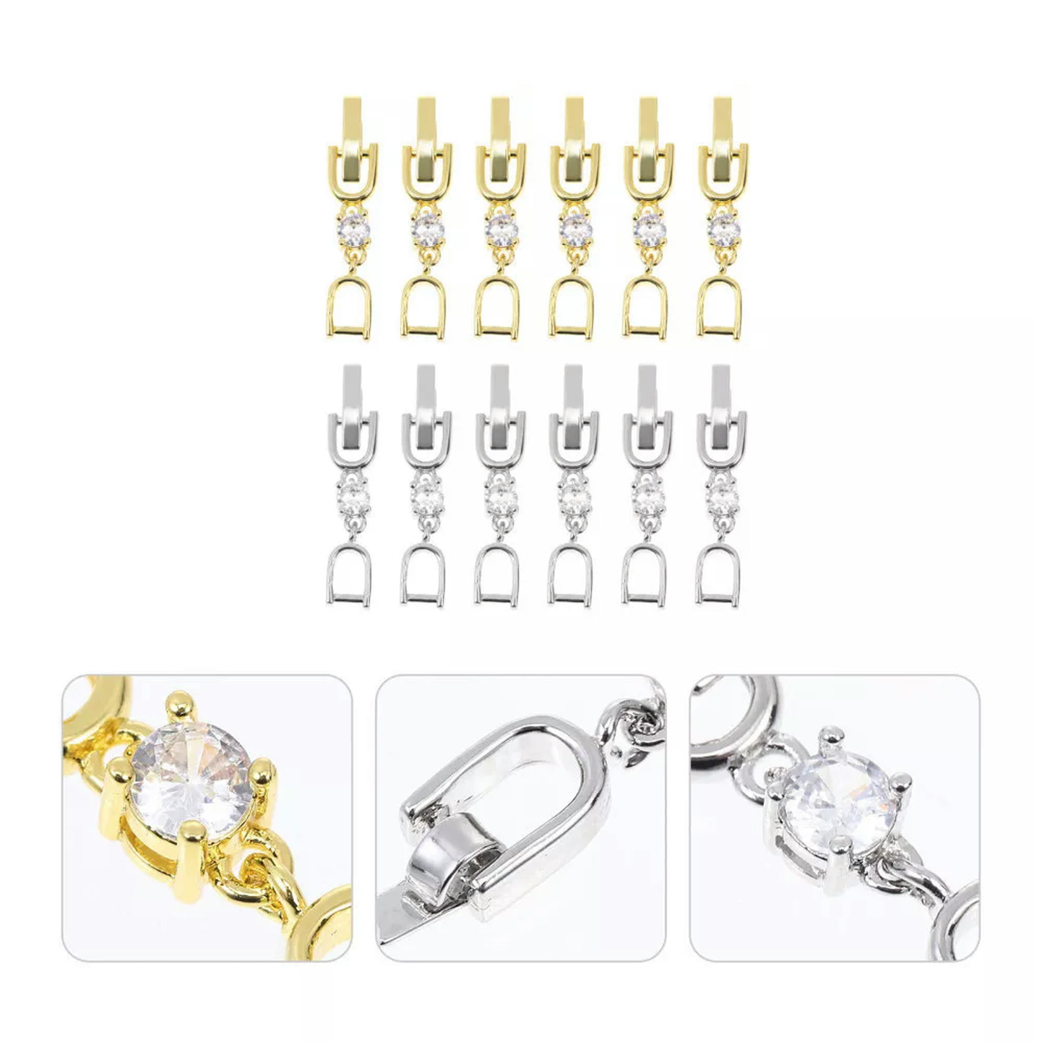 GAVONO 12 Pcs Bracelet Extension Chains Necklace Extender Extenders ...