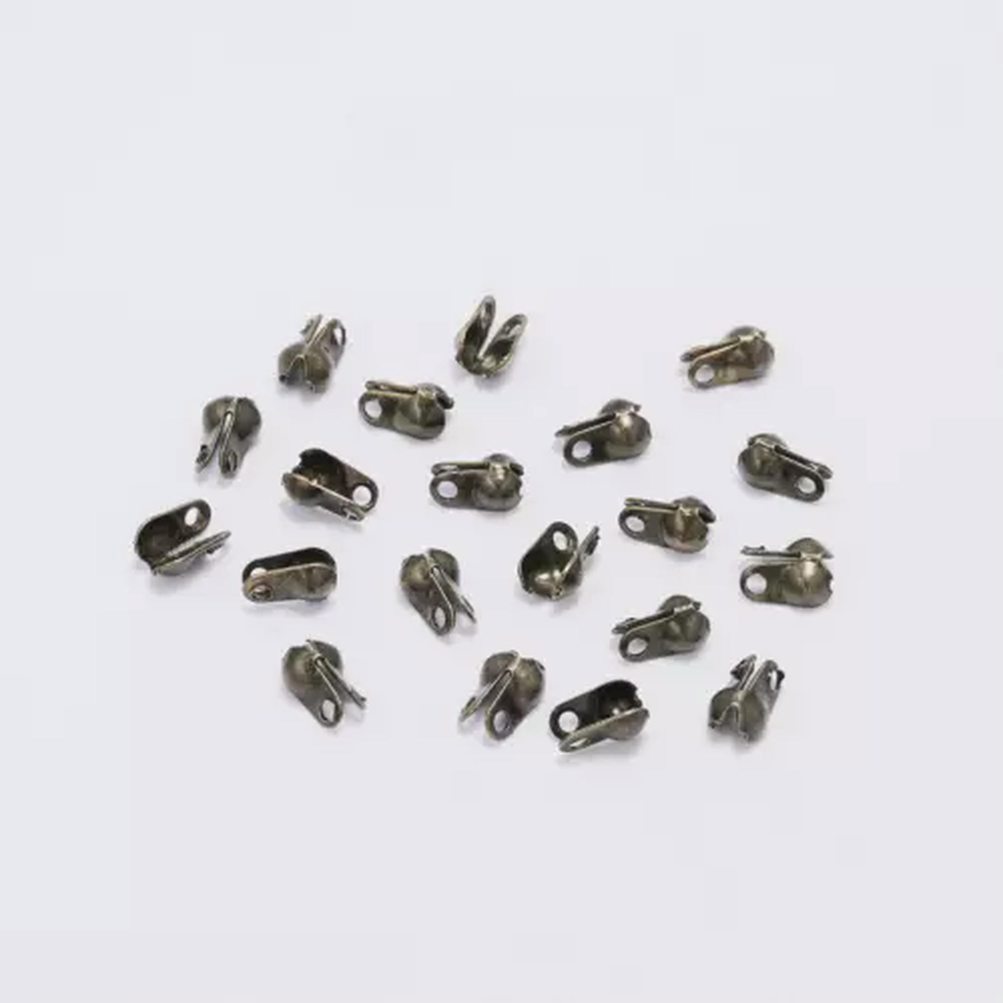 GAVONO 200pcs Crimp End Cap Connector Clasp Fitting Ball Chain DIY ...
