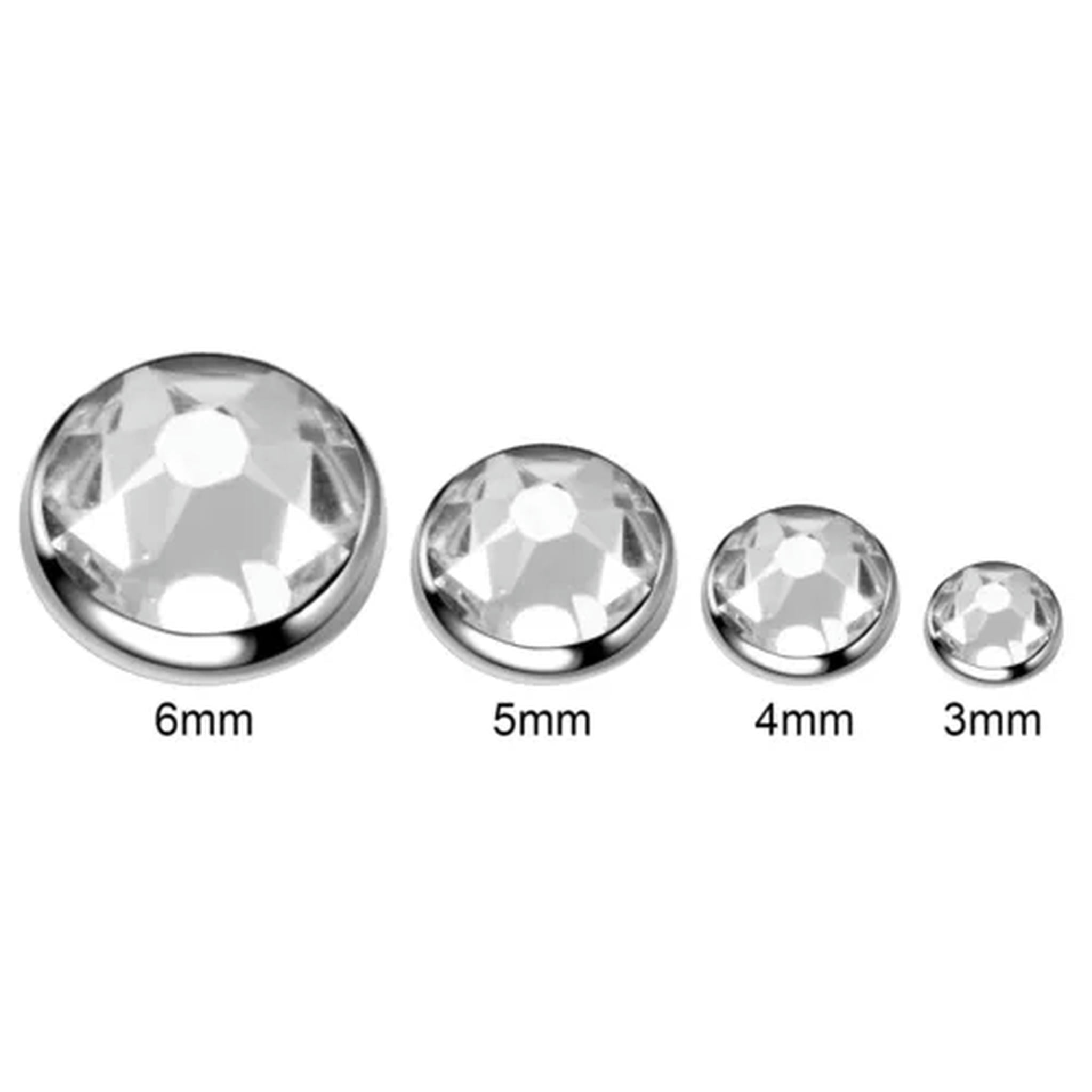 GAVONO 5pcs Dermal Anchor Head Crystal Surface Piercing Skin Diver ...