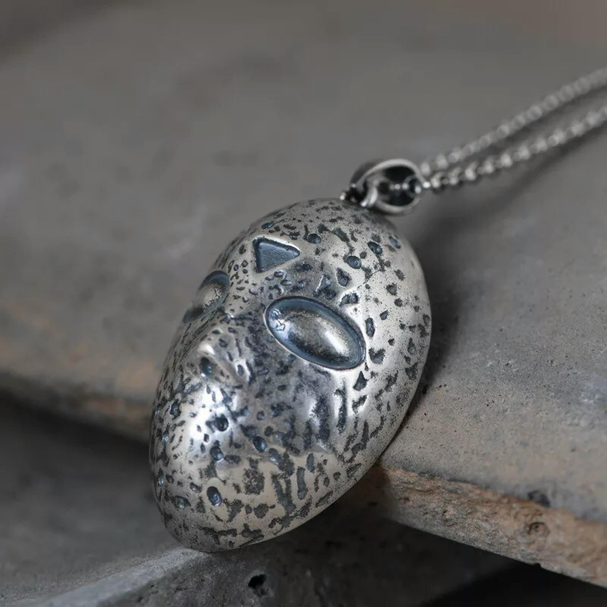 GAVONO 925 Sterling Silver Jason Skull Mask Voorhees Evil Necklace ...