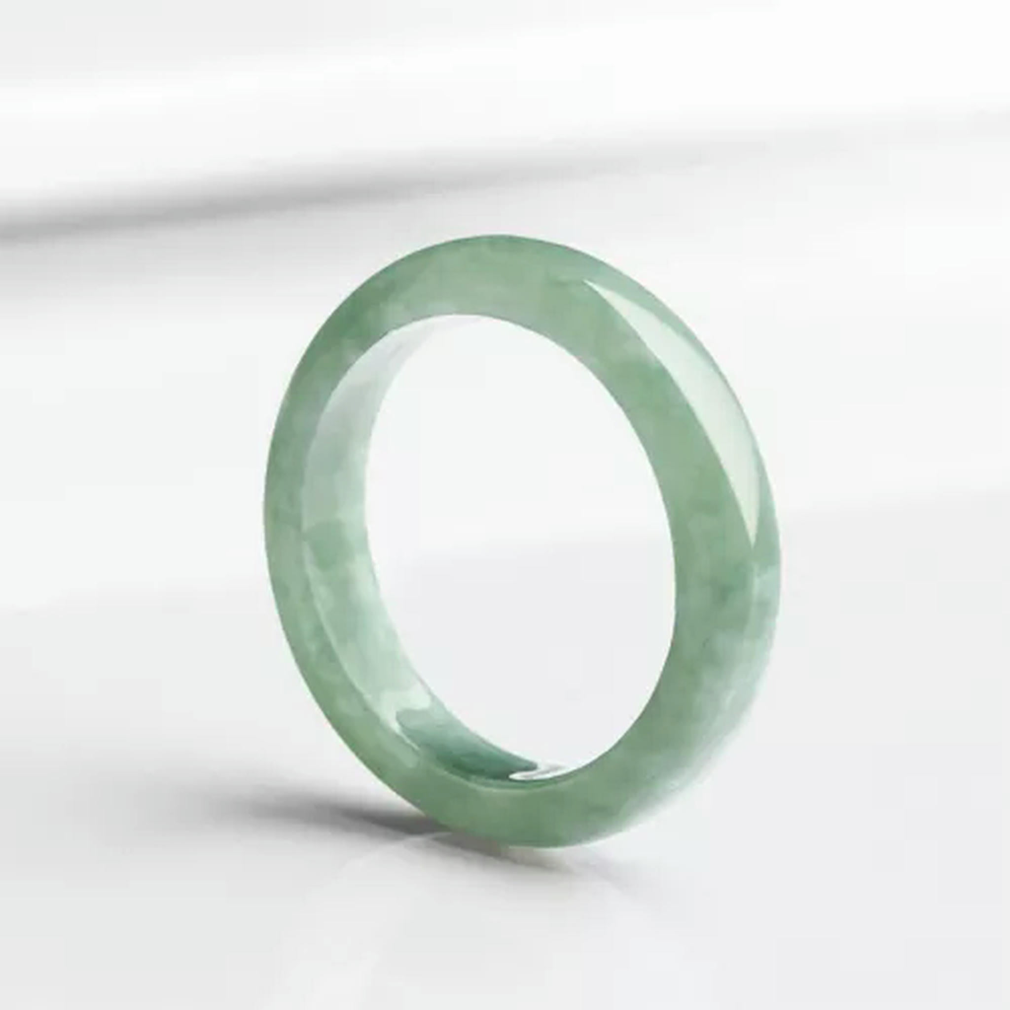 GAVONO Chinese Natural Jade Ring Couple Ring Jade Women Men Ring-16mm ...