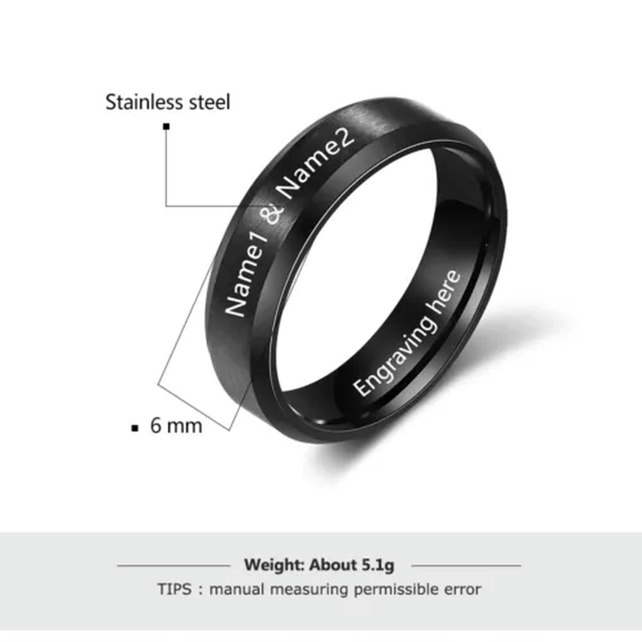 GAVONO Custom Engraving Promise Rings for Couples Matching His and Hers ...