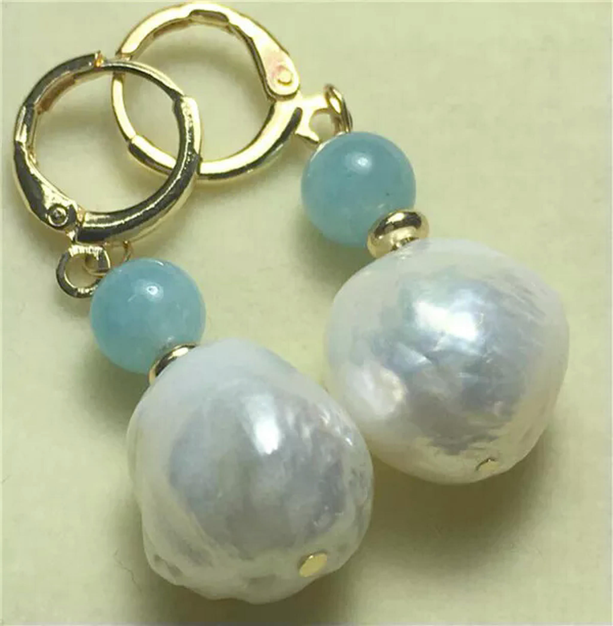 GAVONO Huge Baroque South Sea Pearl Earrings Diy 18k Gold Plating - Walmart.com
