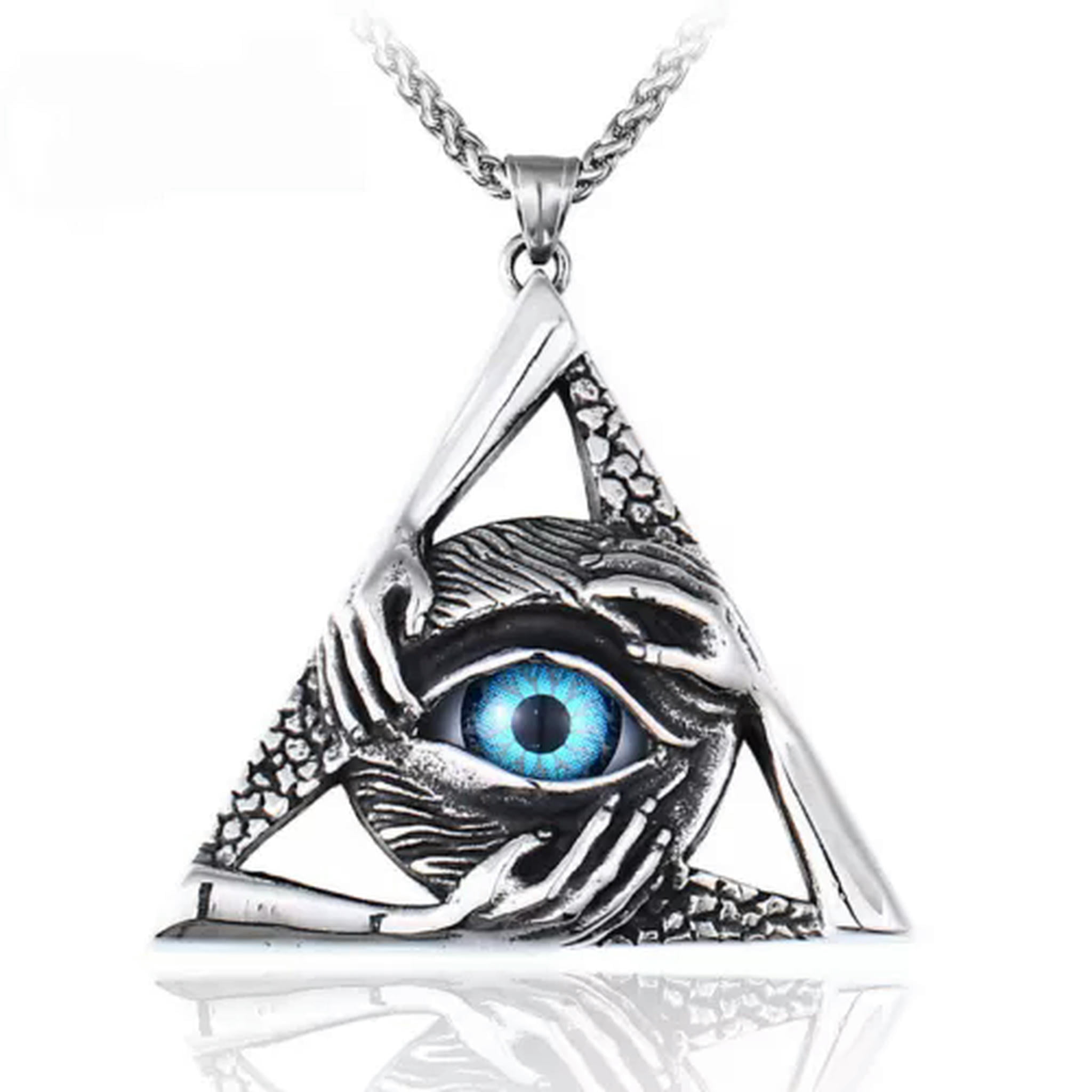 GAVONO Illuminati Masonic Evil All Seeing Eye Hip Hop Pendant Necklace ...