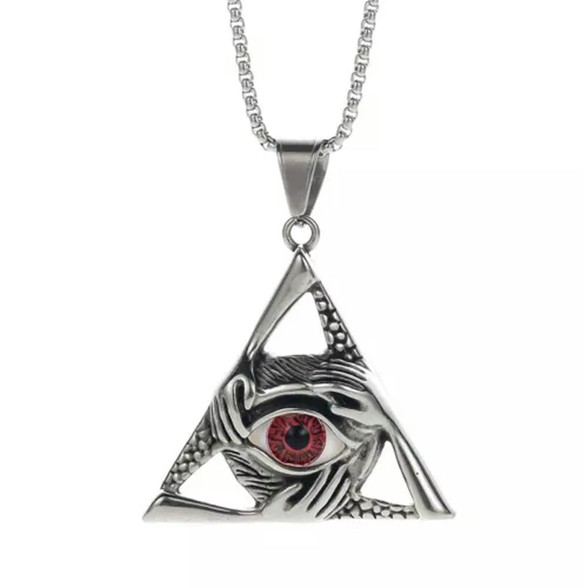 GAVONO Illuminati Masonic Evil All Seeing Eye Hip Hop Pendant Necklace ...