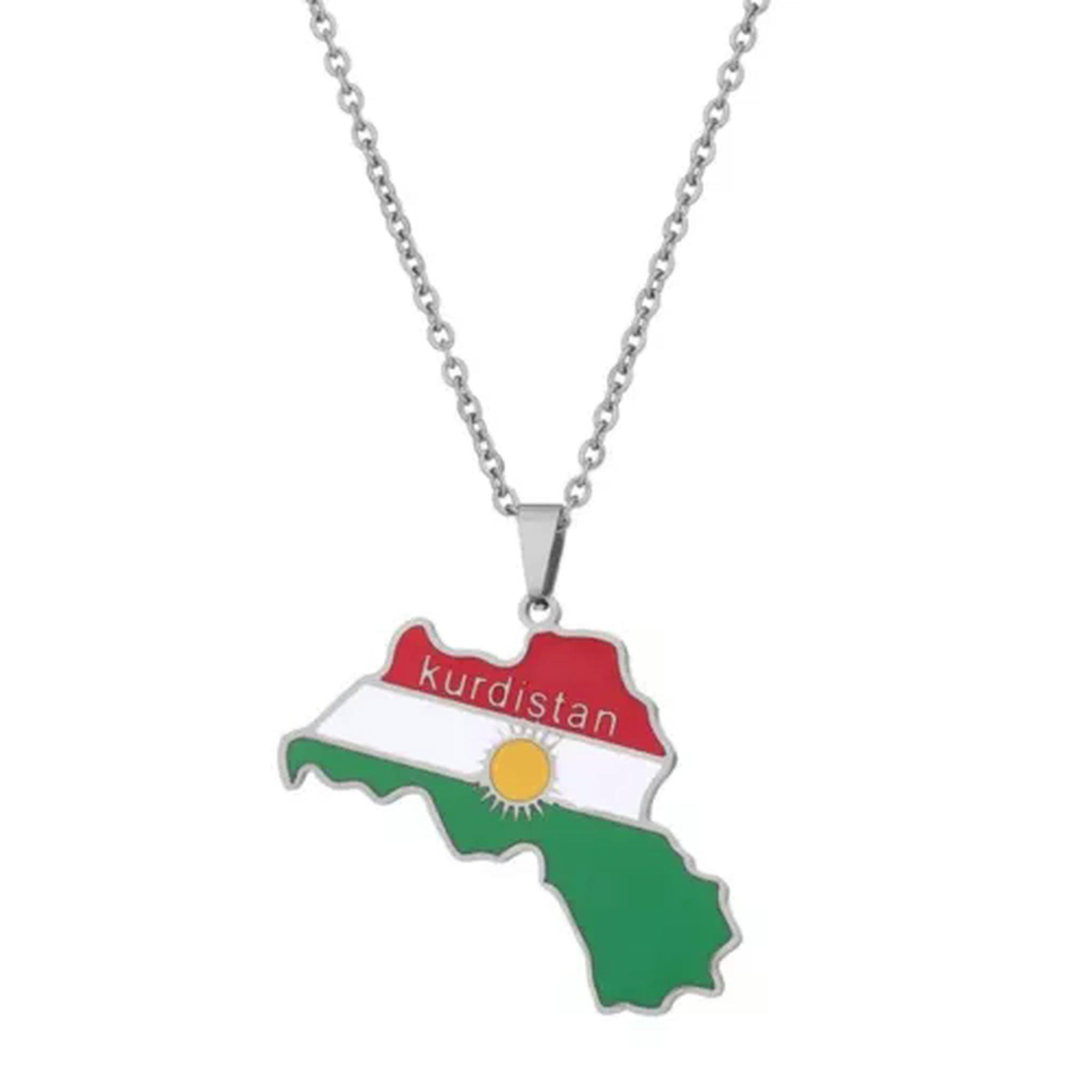 GAVONO Map Necklace Kurdistan Pendant Necklaces Charm Jewelry Gifts ...