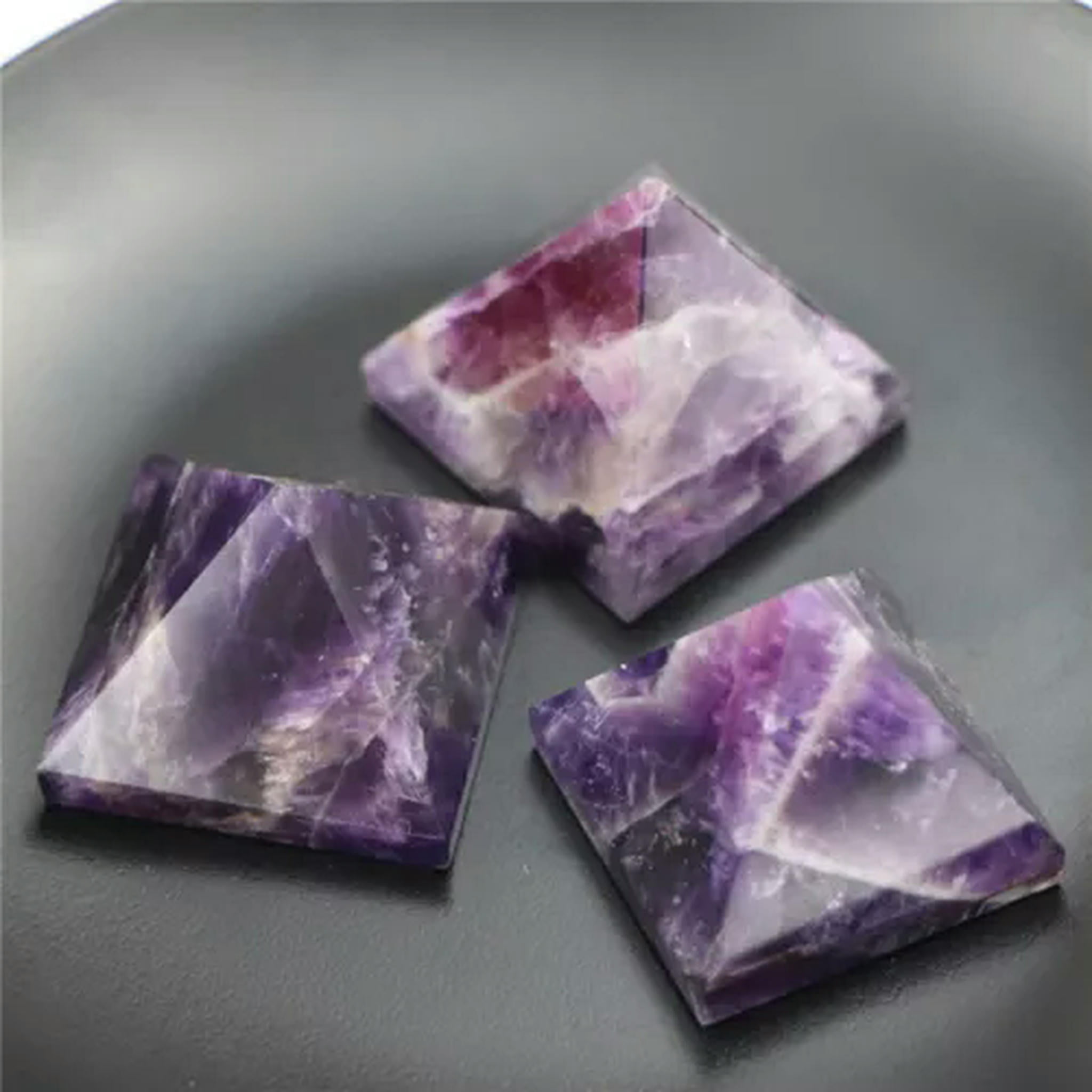 GAVONO Natural Quartz Colorful Crystal Chakra Healing Pyramid Energy ...