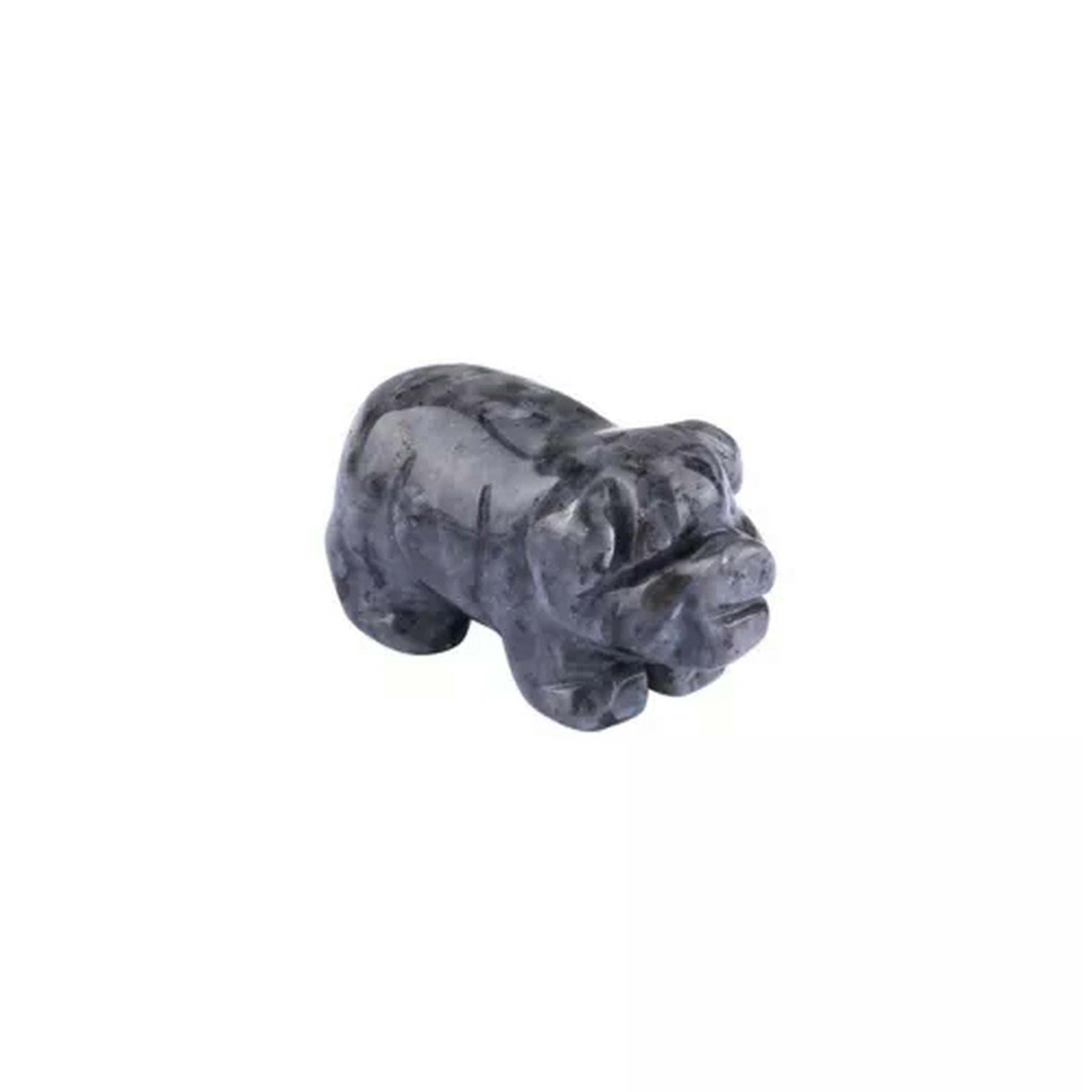 GAVONO Natural Quartz Crystal Skull Carved Pig Healing Stone Wild Boar ...