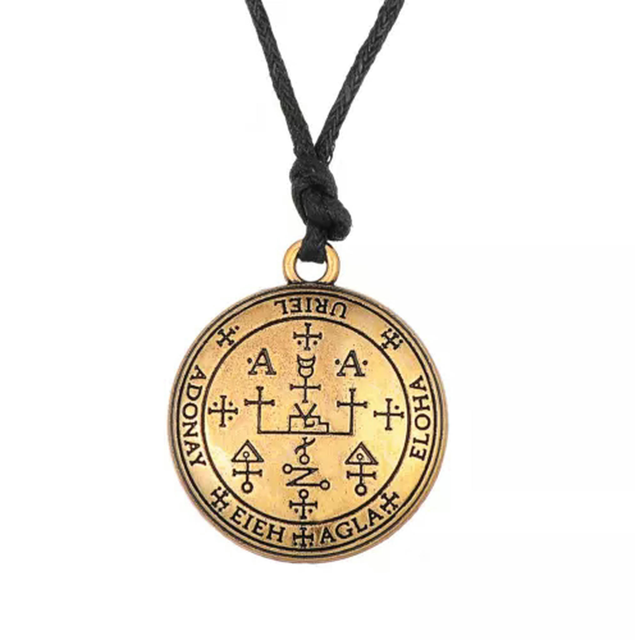 GAVONO NewAncient Amulet Gothic Sigil of Archangel Uriel Key of SolomonTalismanNecklace ...