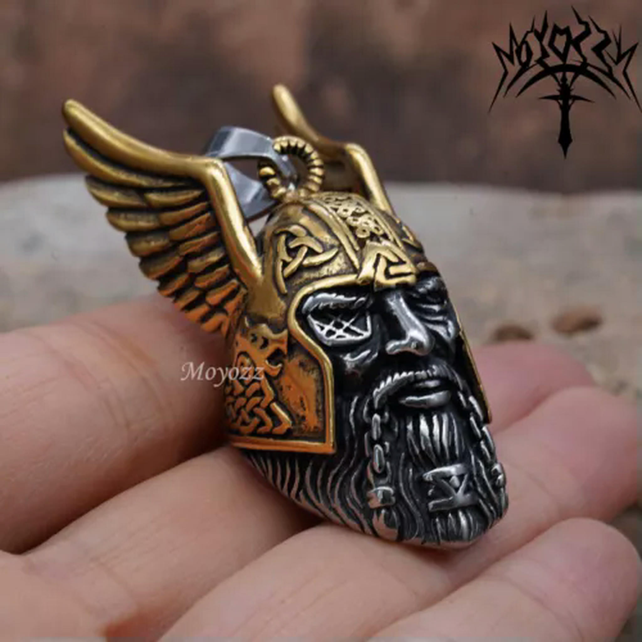 GAVONO Odin Viking God Ride Guardian Bell Motorcycle Bells for Bikers ...