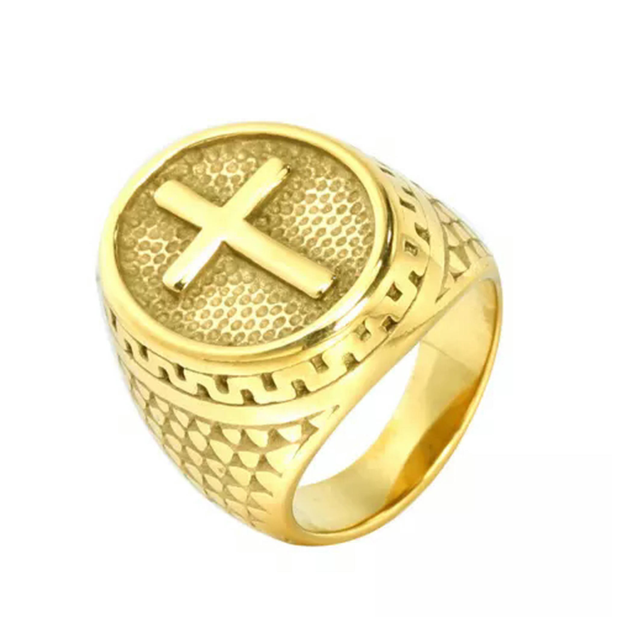 GAVONO Religious Jesus Cross Ring for Men and Women Made of Stainless ...