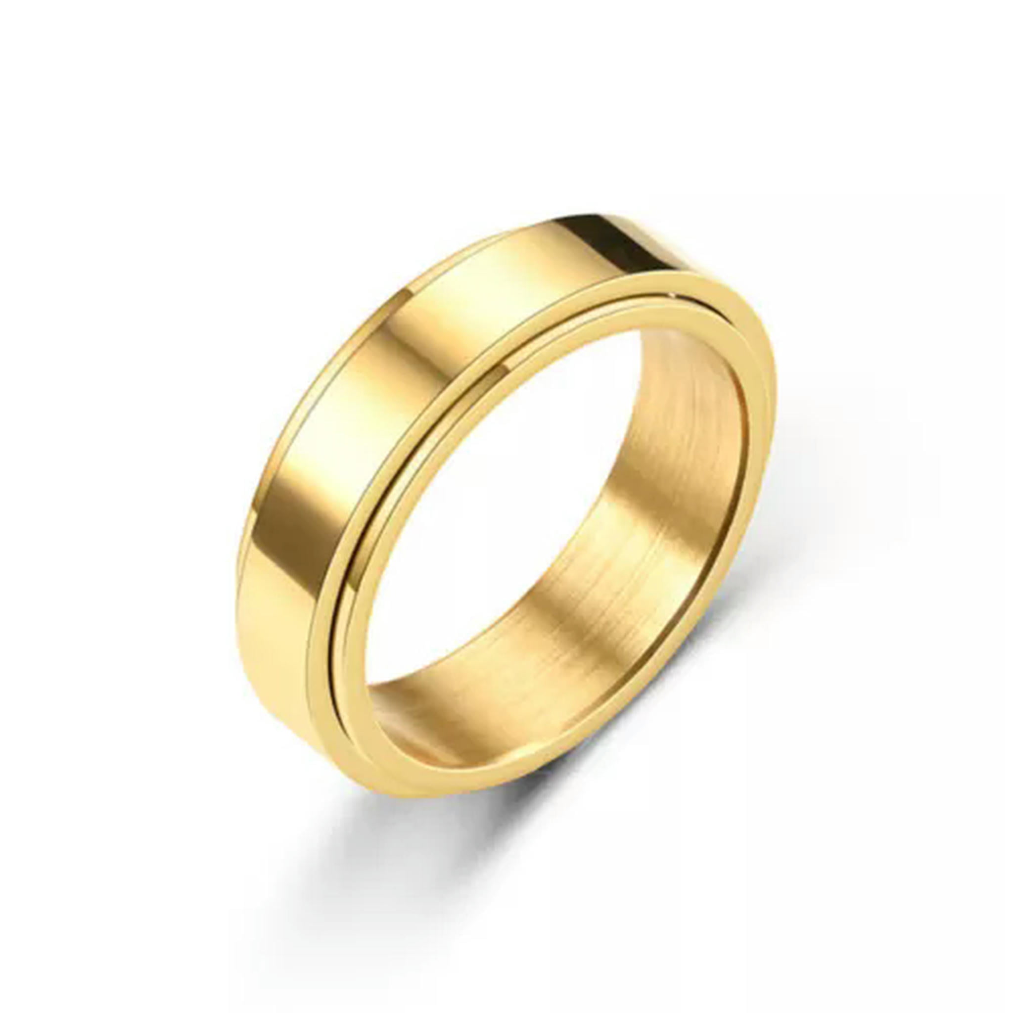 GAVONO Ring Women Titanium Anti-anxiety Rotating / Fidget Gifts Spinner ...