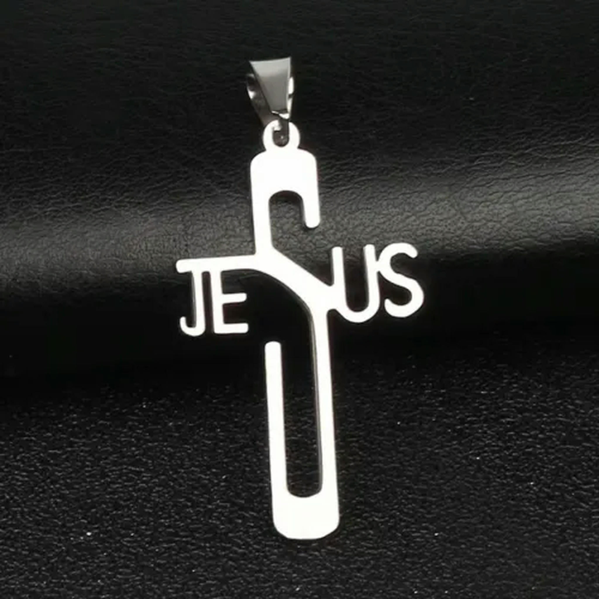 GAVONO Silver Jesus Christ Crucifix Cross Pendant Necklace Chain ...