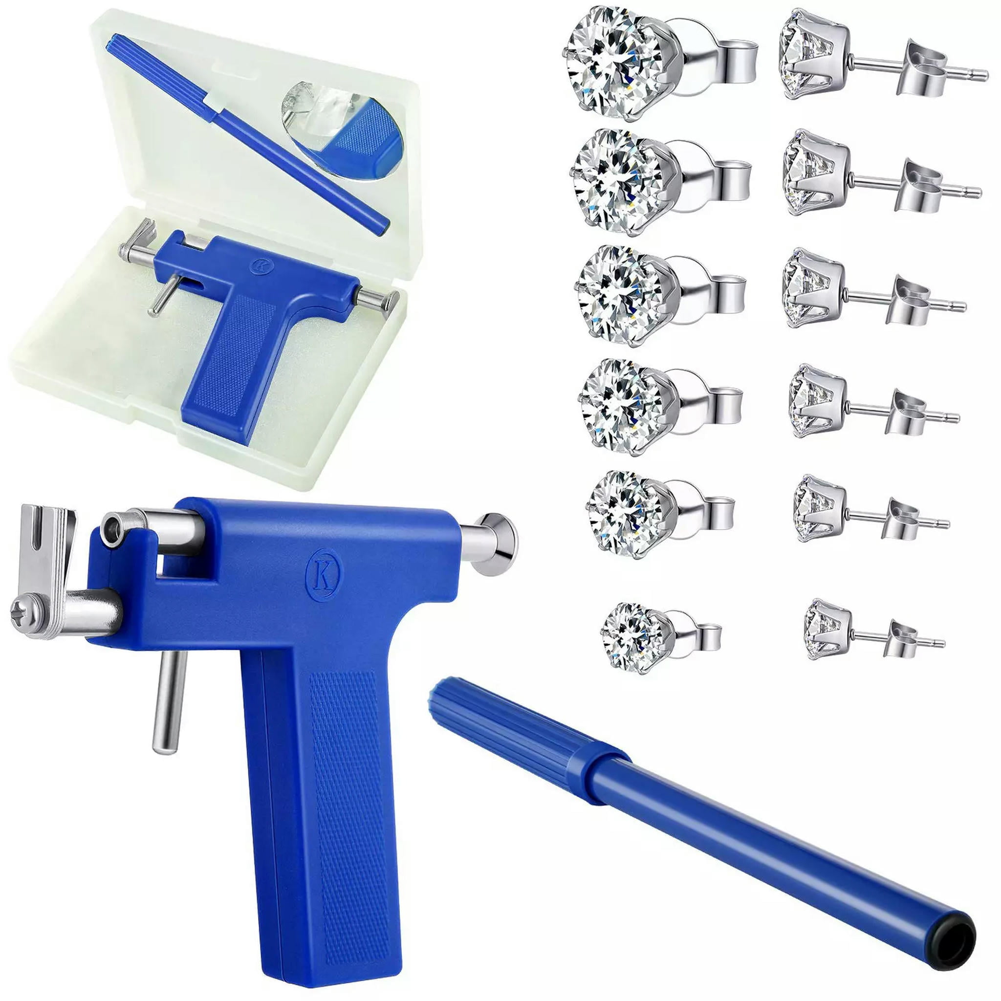 GAVONO Stainless Steel Ear Piercing Tool Gun Ear Nose Navel Piercing ...