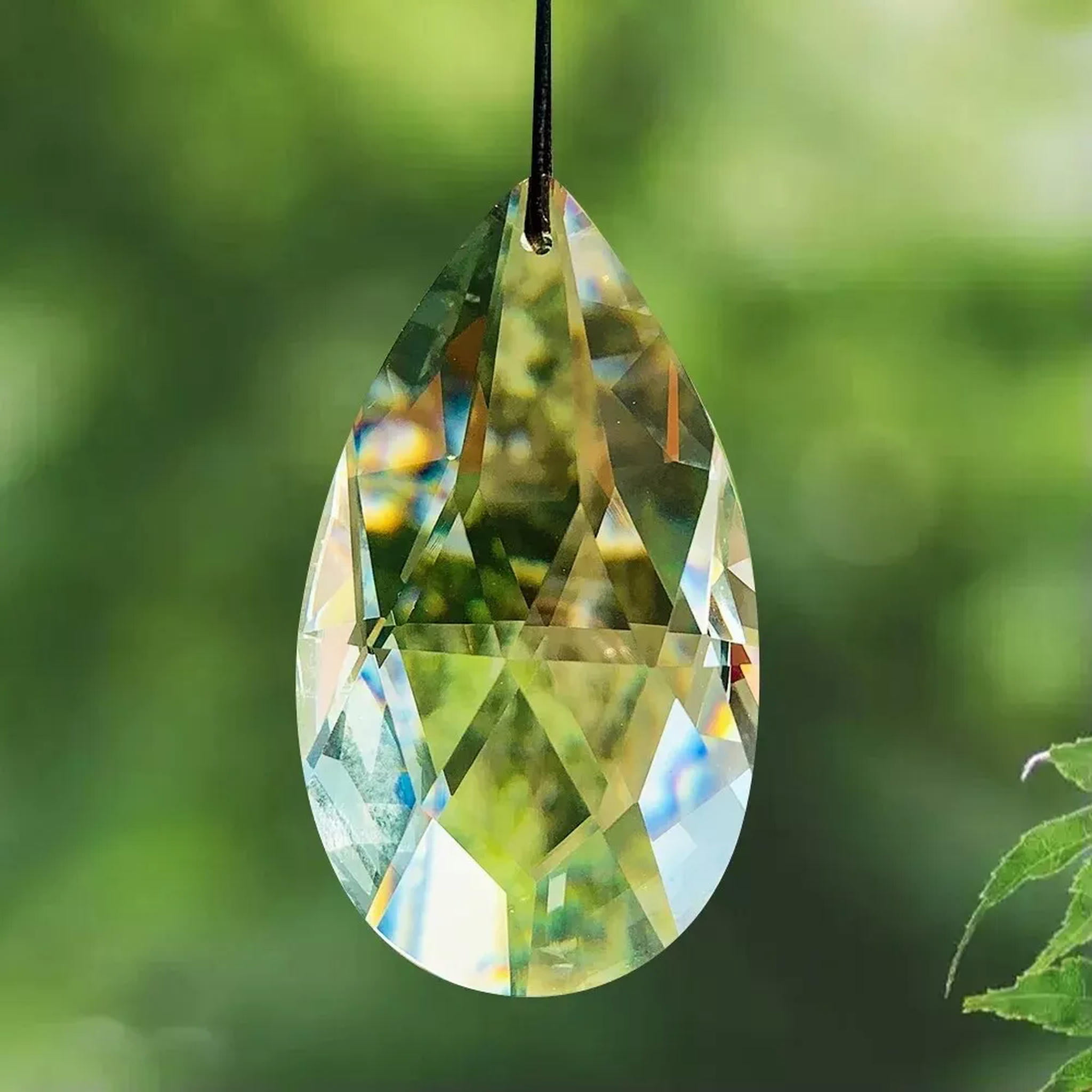 GAVONO SunCatcher 2PC 76MM Clear Hanging Crystal Angel Tear Prism DIY ...