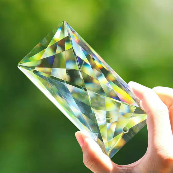 GAVONO Suncatcher 120MM Large Rectangular Crystal Fengshui Prism ...