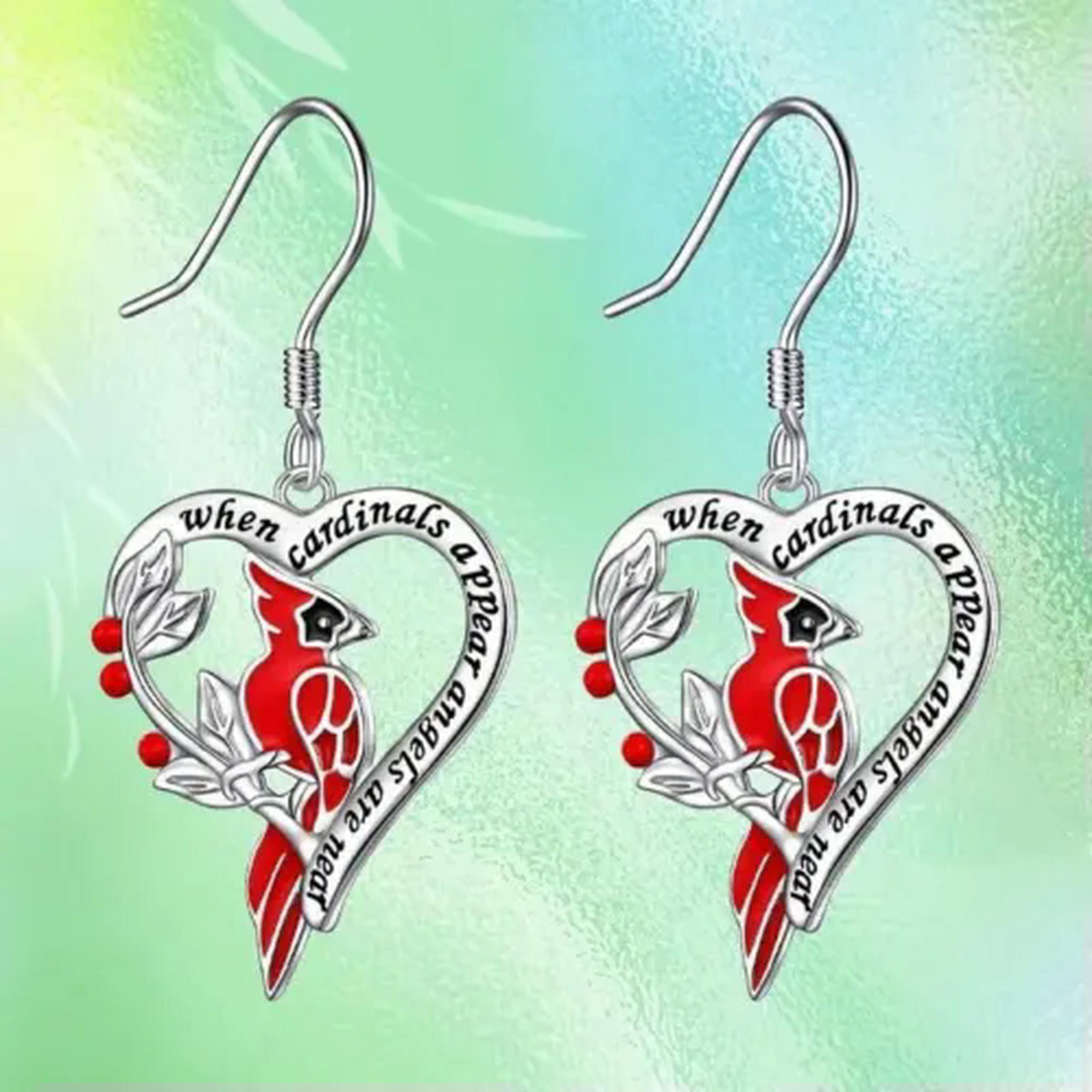 GAVONO When Cardinals Appear Angels Are Near Red Bird Heart Shaped ...