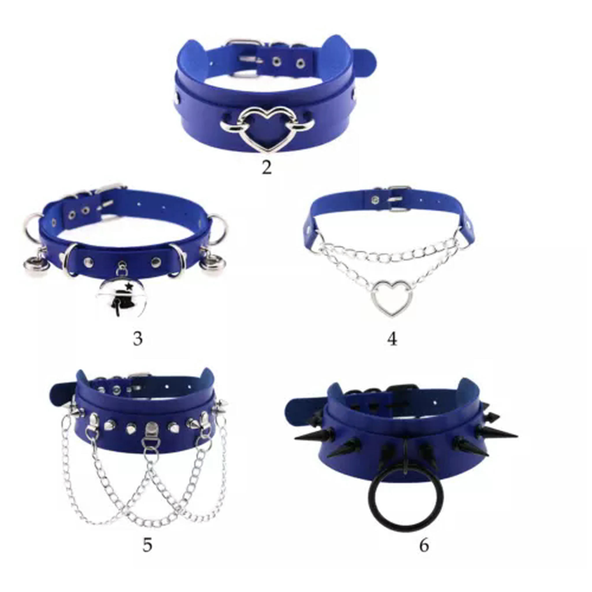 GAVONO Women Gothic Choker Black Necklace PU Collar Chains Maid Punk ...