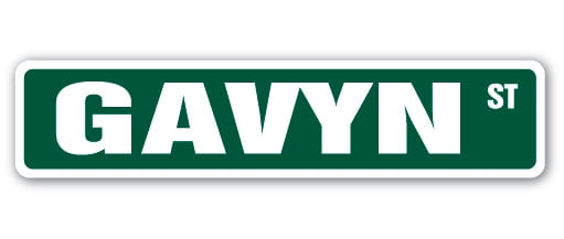 GAVYN Street Sign Childrens Name Room Sign | Indoor/Outdoor | 36" Wide ...