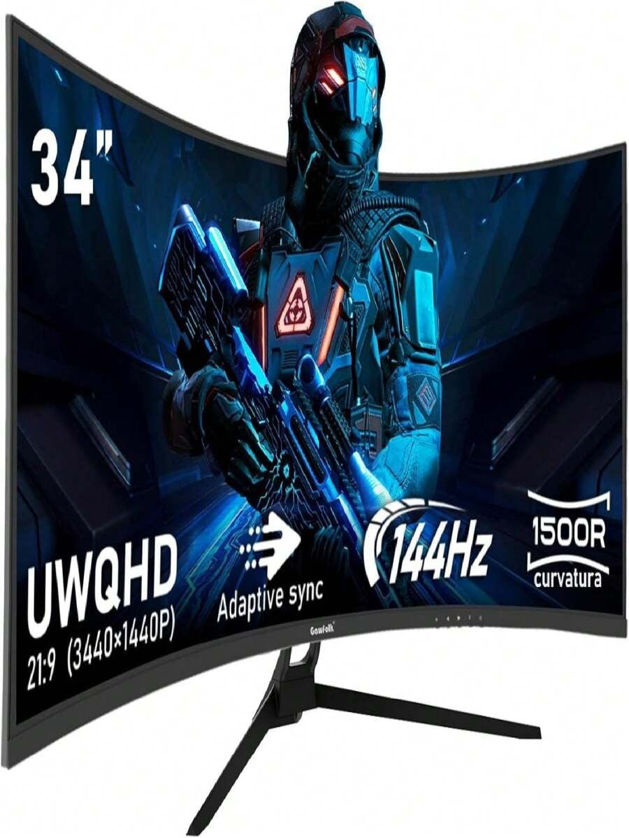 GAWFOLK 32" Curved Gaming Monitor 165Hz 3440x1440, 1500R Ultrawide ...