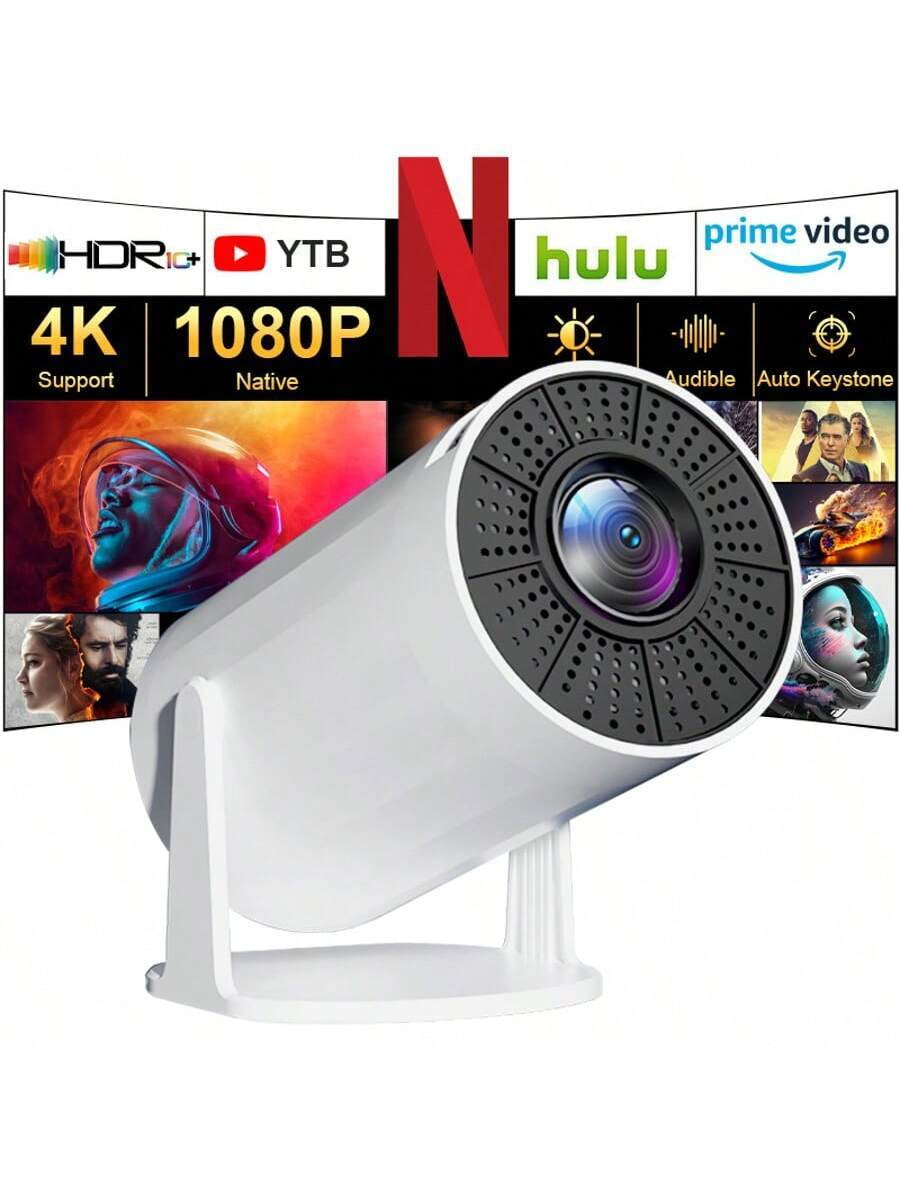 GAWFOLK 4K Mini Projector Bluetooth Portable, 200ANSI HD Home Theater Projector with 270° Tilt ...