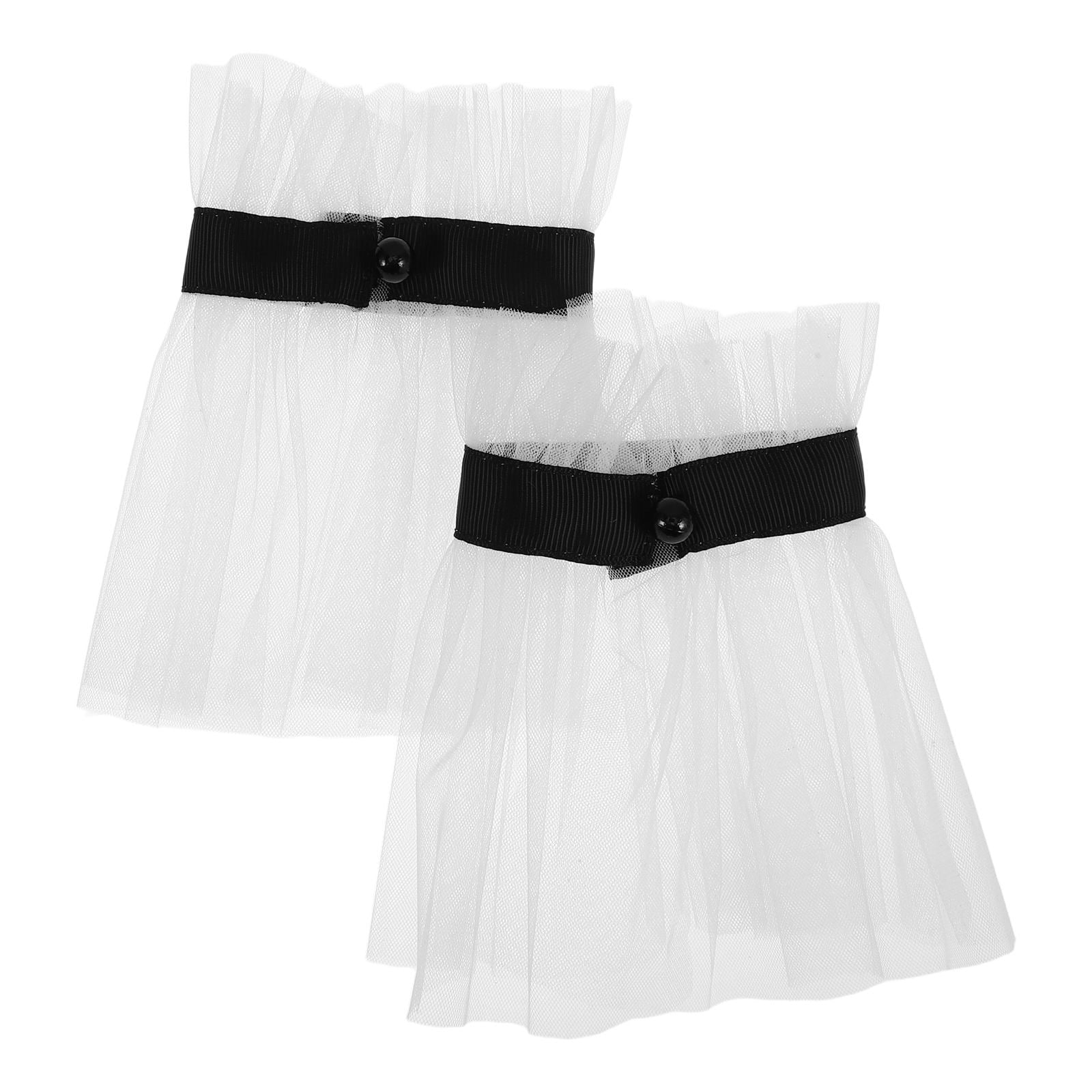 GAXIRE 1 Pair Elegant White Wrist Cuffs Hand Sleeves for Women, Perfect ...