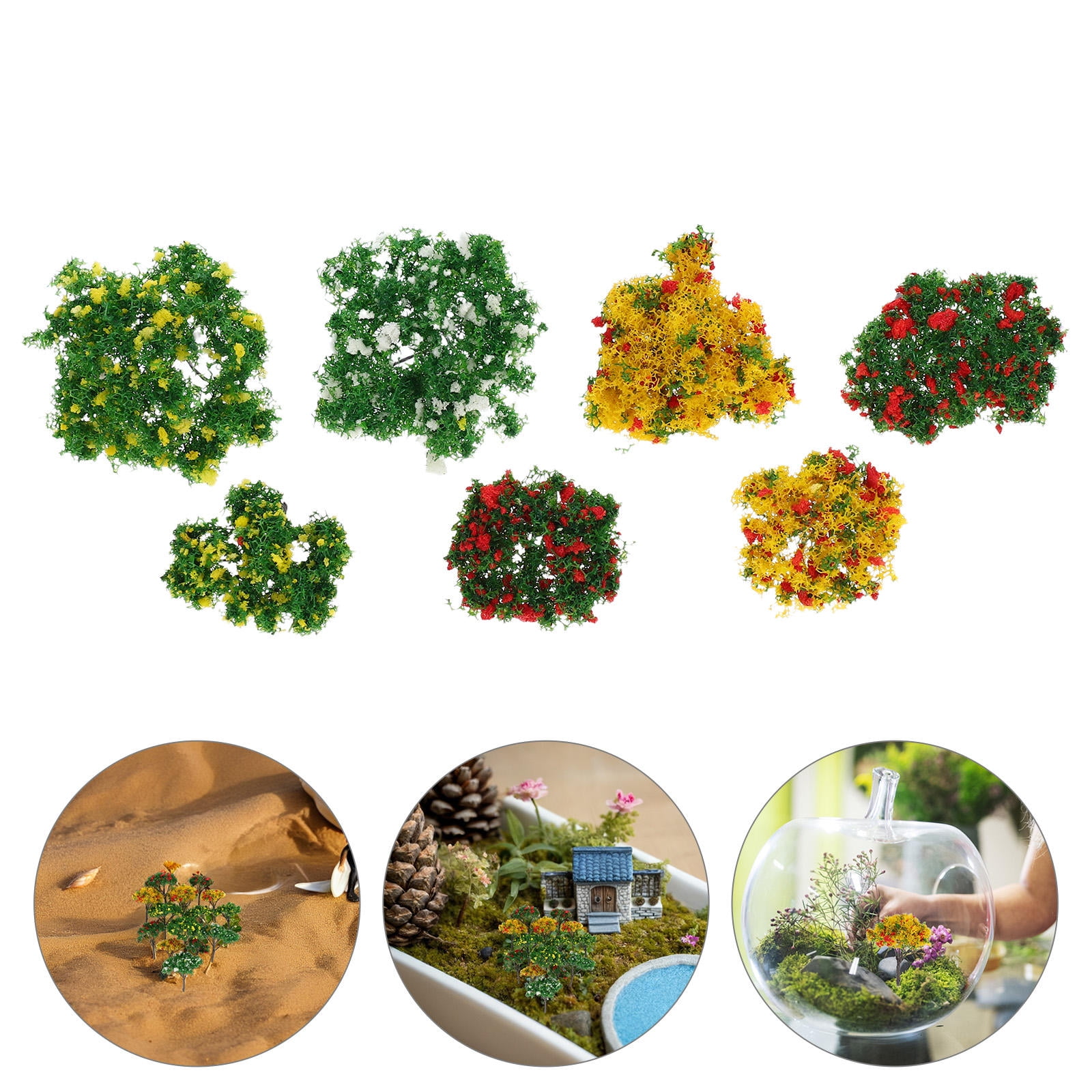 GAXIRE 1 Set 14 Pcs Plastic Model Trees High Realism for Train Layouts ...